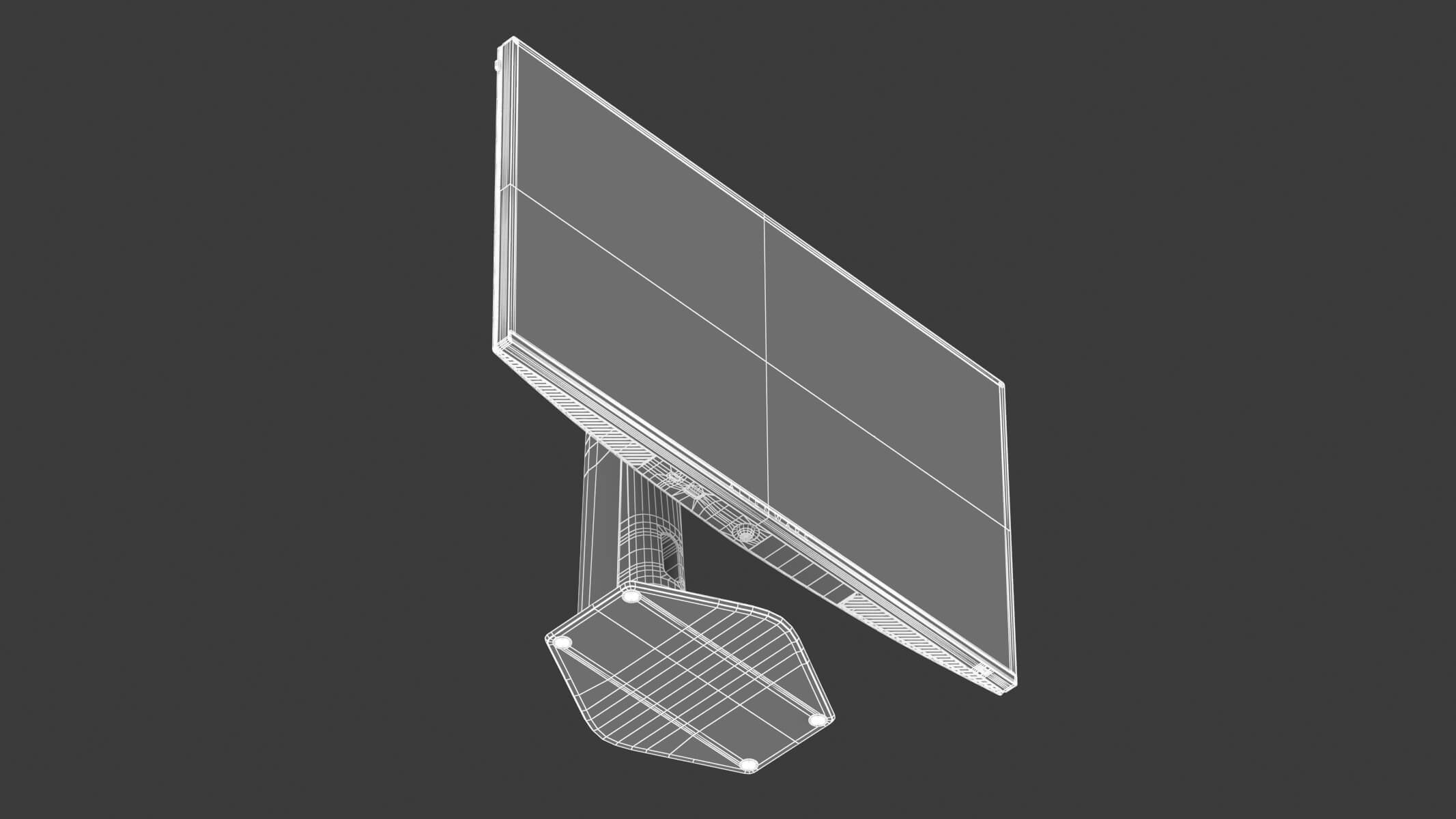 Alienware 27 4K Dual-Resolution Gaming Monitor 3D Model by frezzy