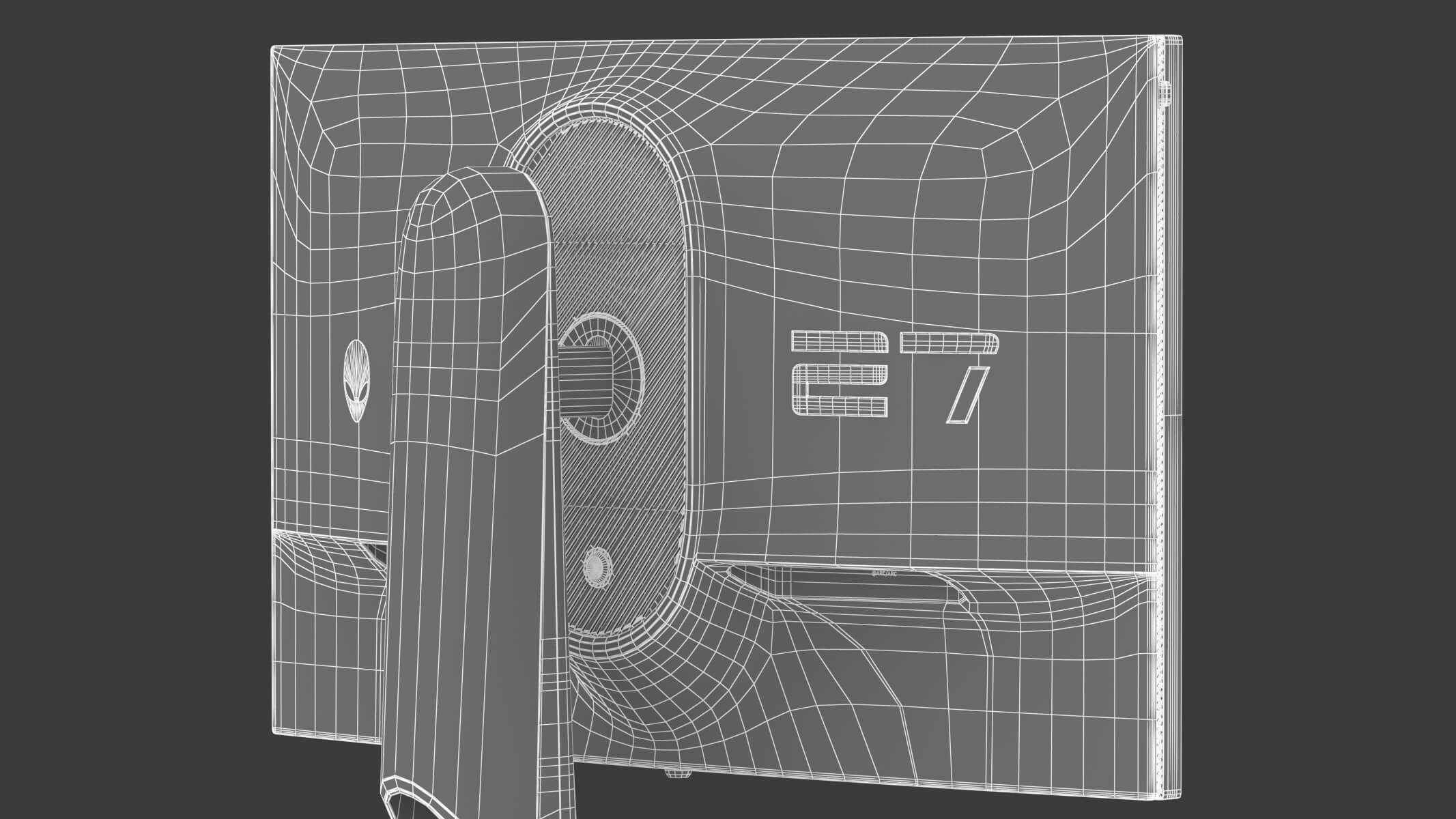 Alienware 27 4K Dual-Resolution Gaming Monitor 3D Model by frezzy