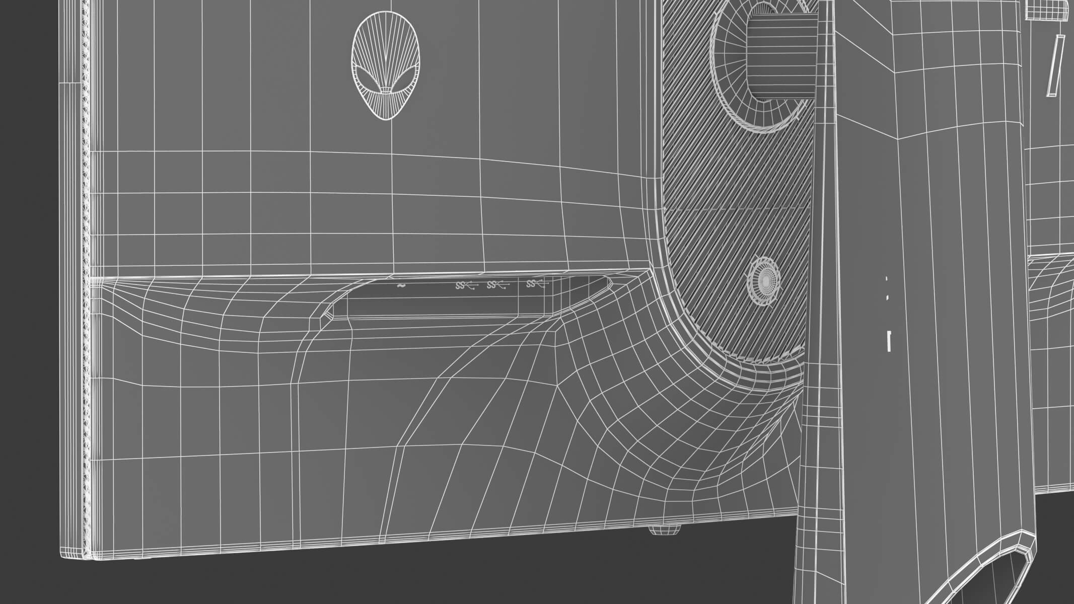 Alienware 27 4K Dual-Resolution Gaming Monitor 3D Model by frezzy