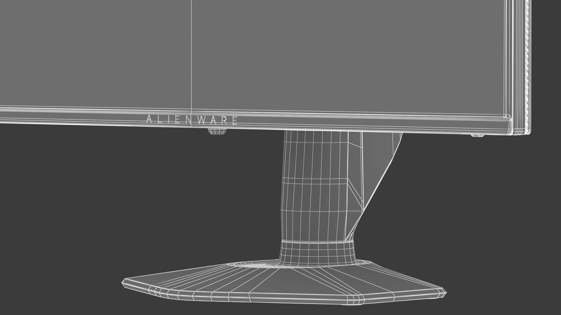 Alienware 27 4K Dual-Resolution Gaming Monitor 3D Model by frezzy