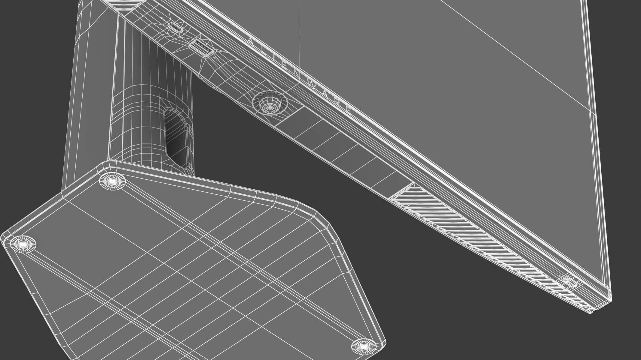 Alienware 27 4K Dual-Resolution Gaming Monitor 3D Model by frezzy