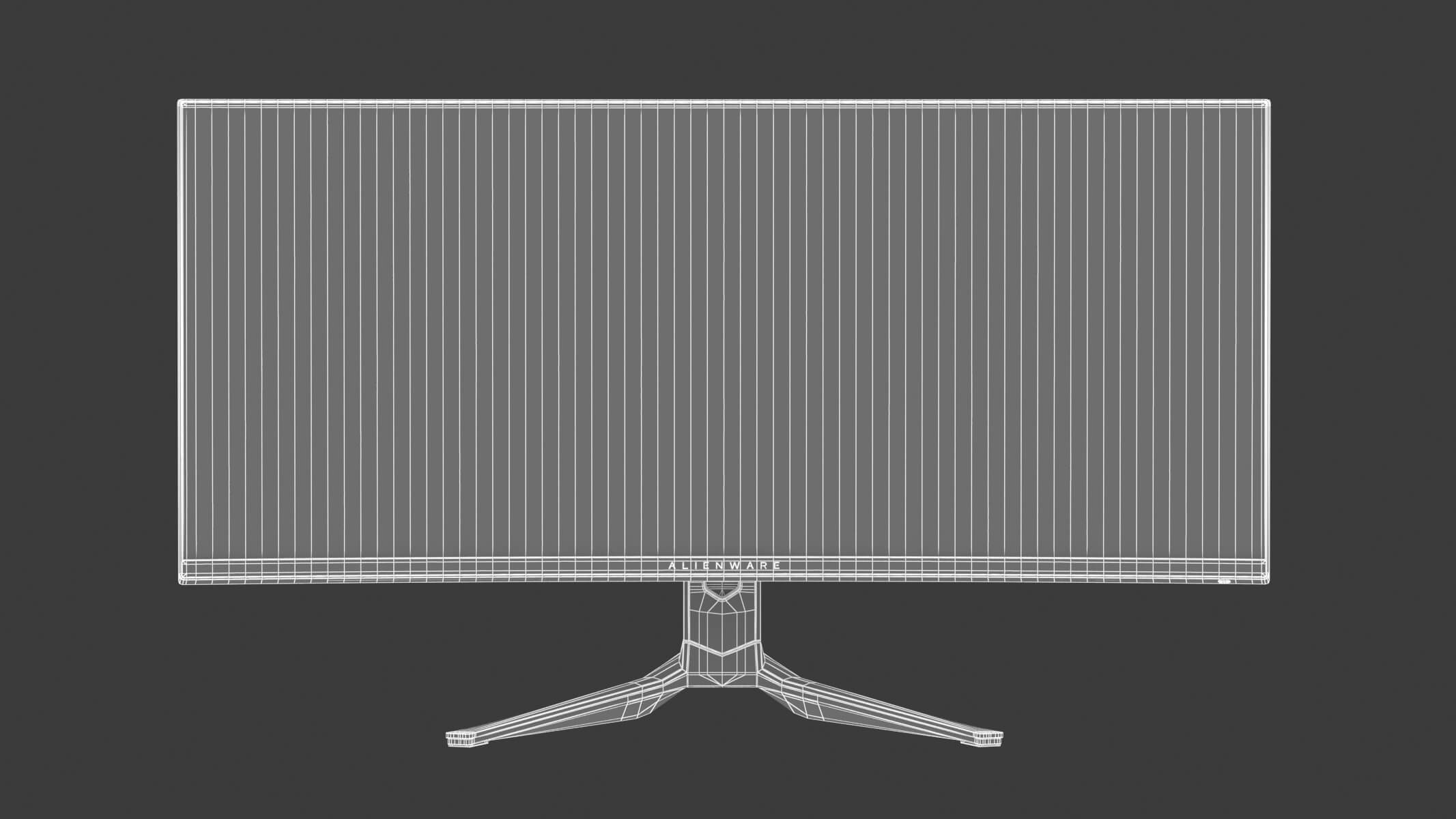 Alienware 34 Curved Qd-OLED Gaming Monitor 3D Model by frezzy