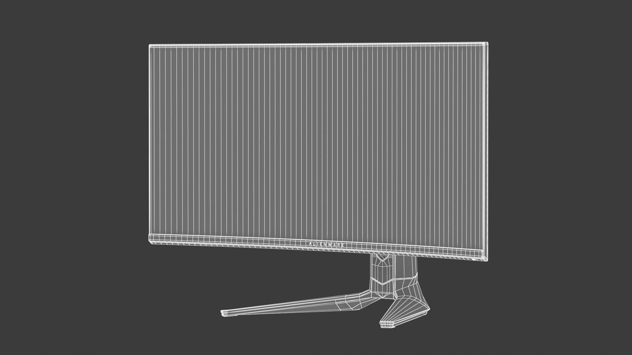 Alienware 34 Curved Qd-OLED Gaming Monitor 3D Model by frezzy