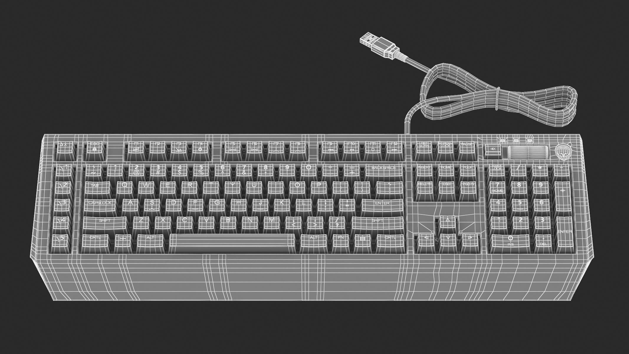 Alienware Pro Gaming Keyboard AW768 - 3D Model by frezzy