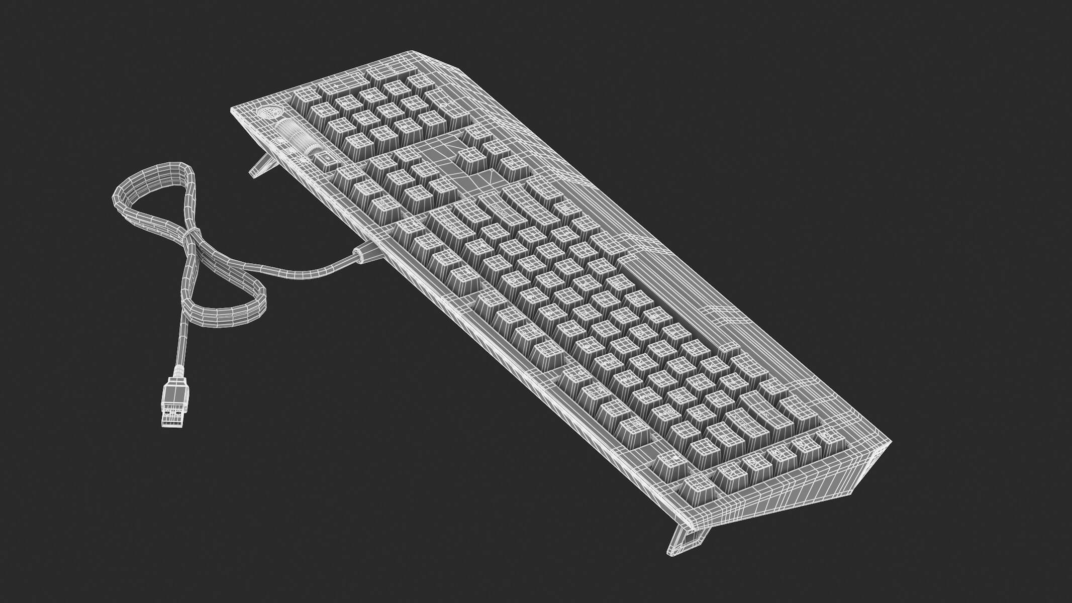 Alienware Pro Gaming Keyboard AW768 - 3D Model by frezzy