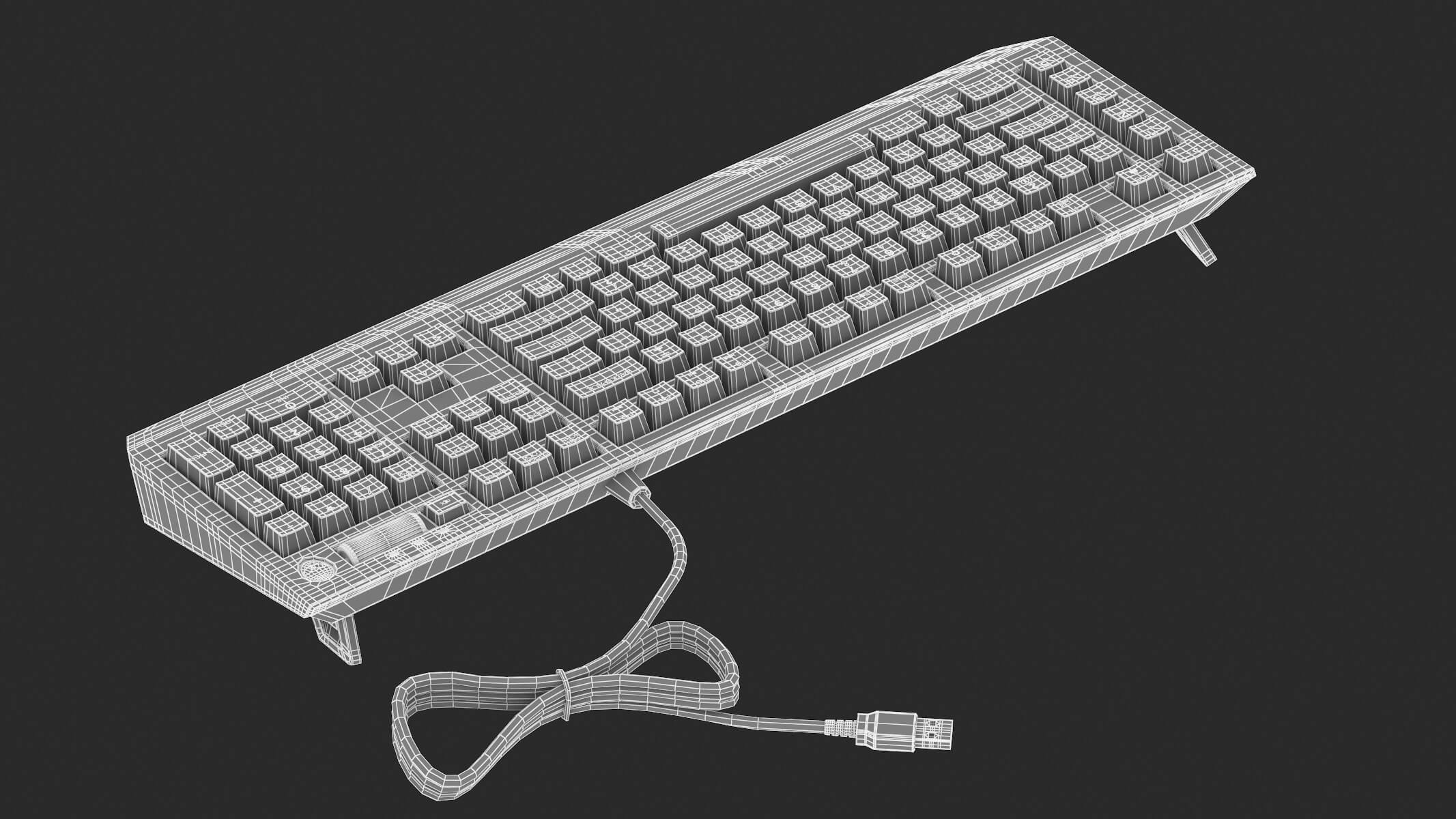 Alienware Pro Gaming Keyboard AW768 - 3D Model by frezzy