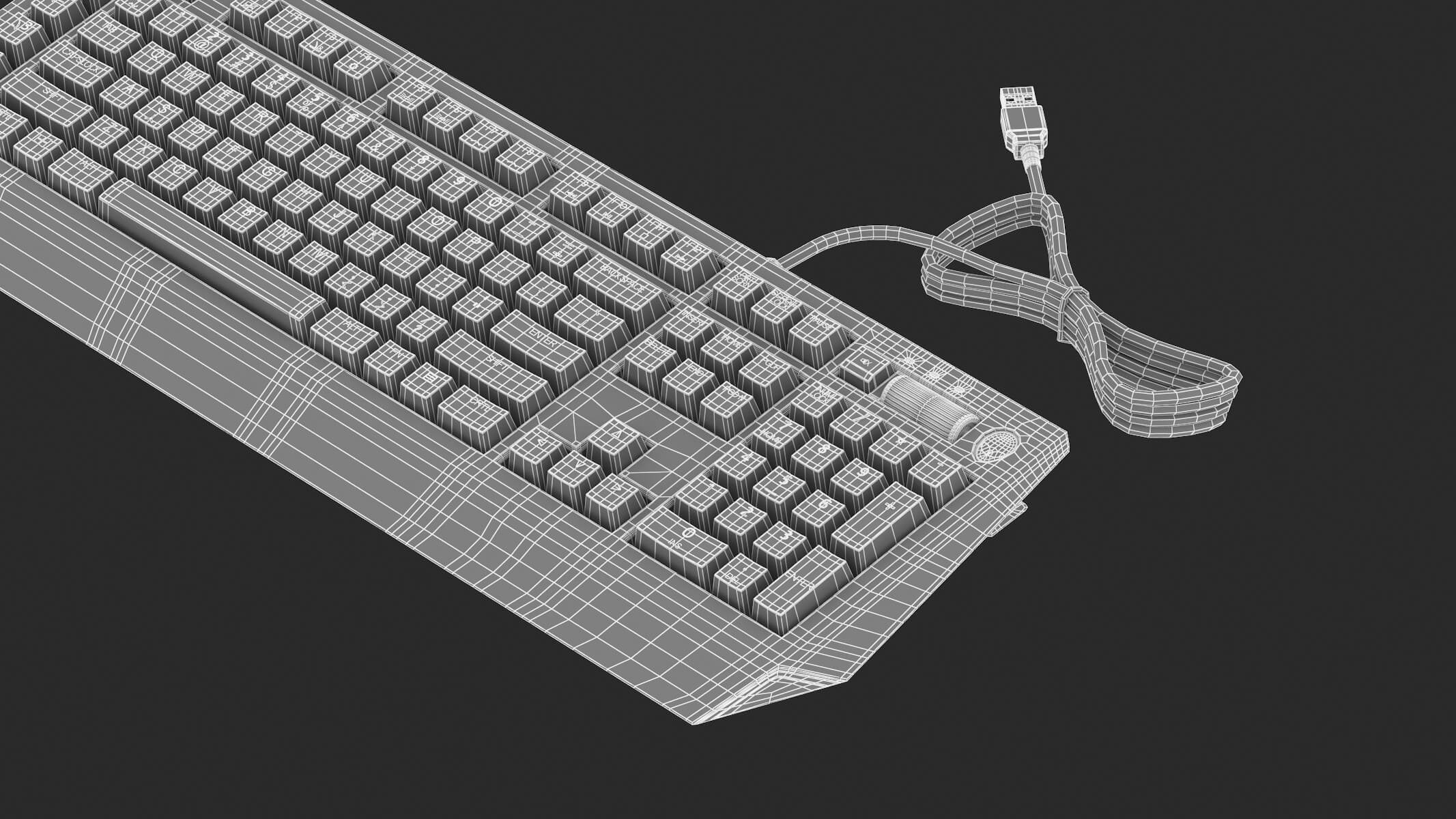Alienware Pro Gaming Keyboard AW768 - 3D Model by frezzy
