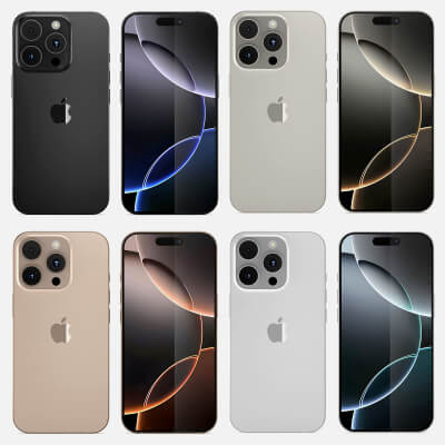 All The Colors of The Apple iPhone 16 Pro - 3D Model by frezzy