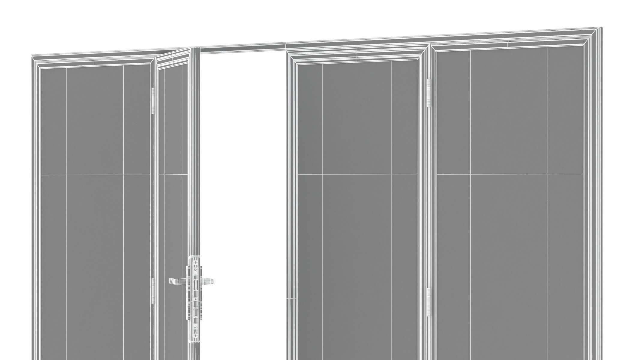 Aluminium Door 05 - 3D Model by frezzy