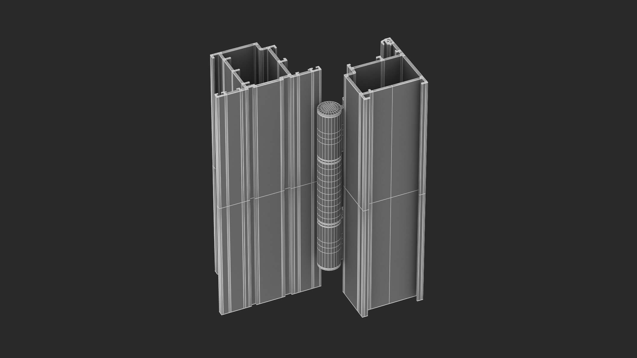 Aluminium Door Hinge - 3D Model by frezzy