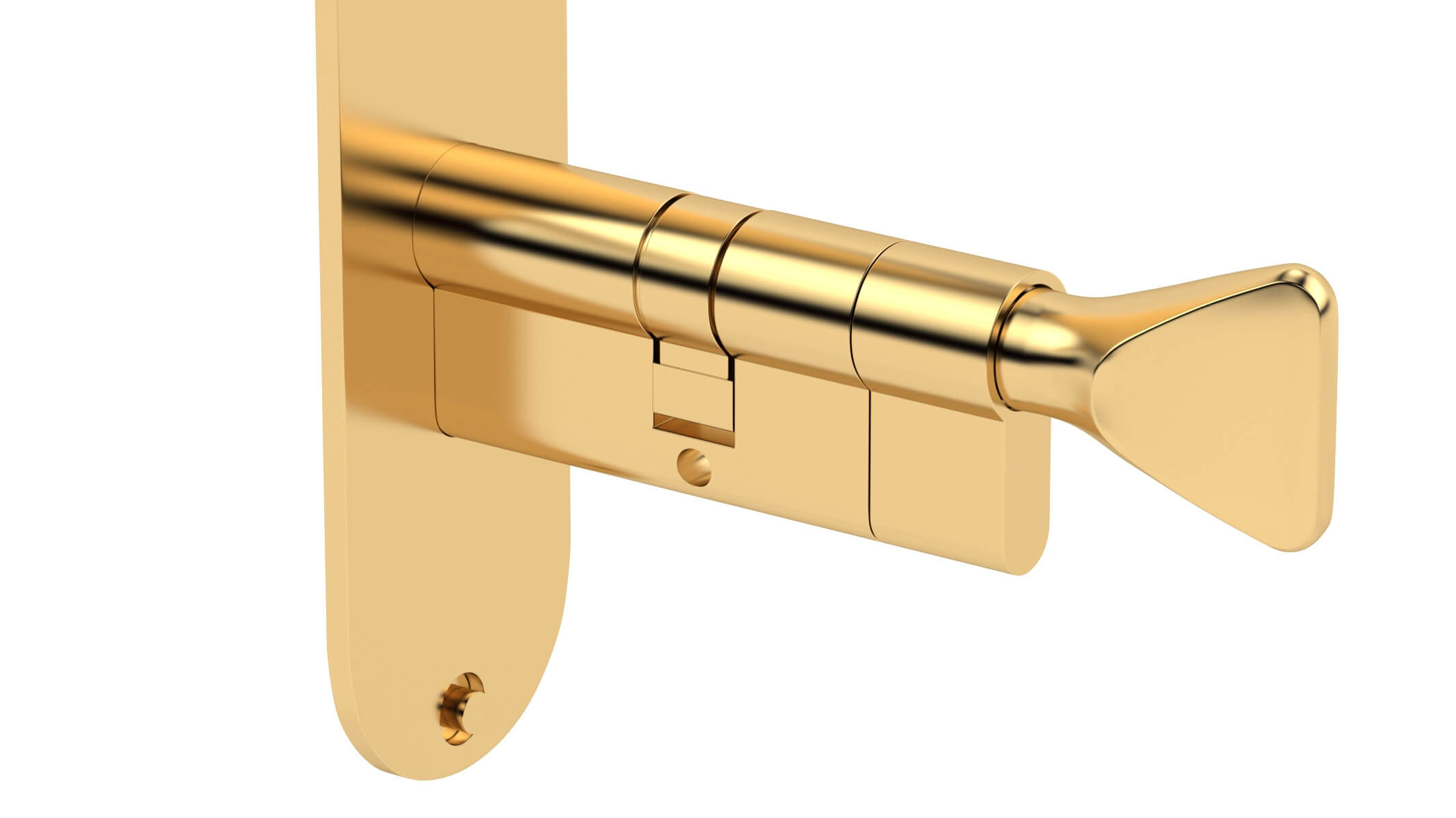 Andros Door Handle Brass - 3D Model by frezzy