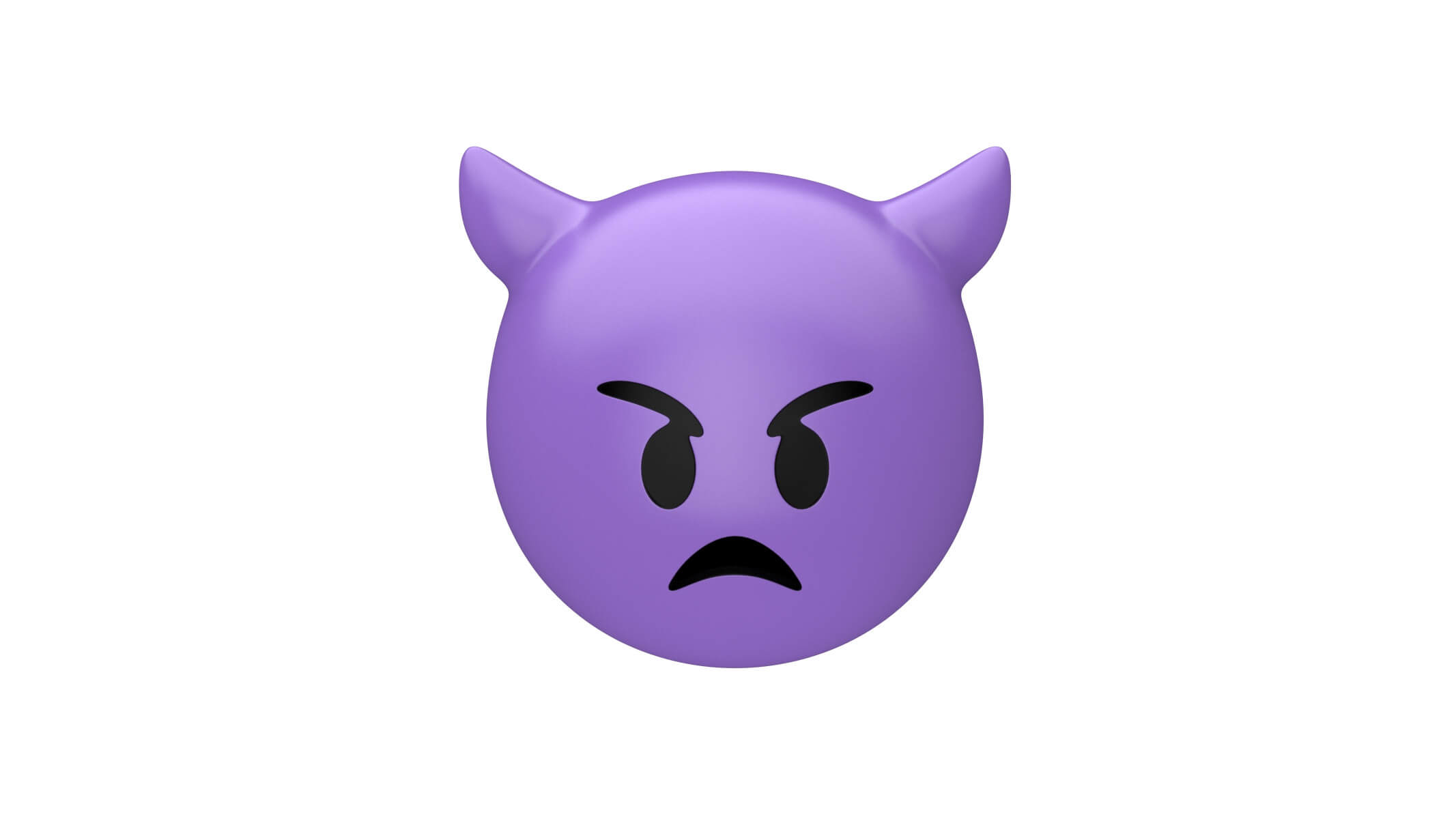 Apple Angry Face With Horns - 3D Model by frezzy