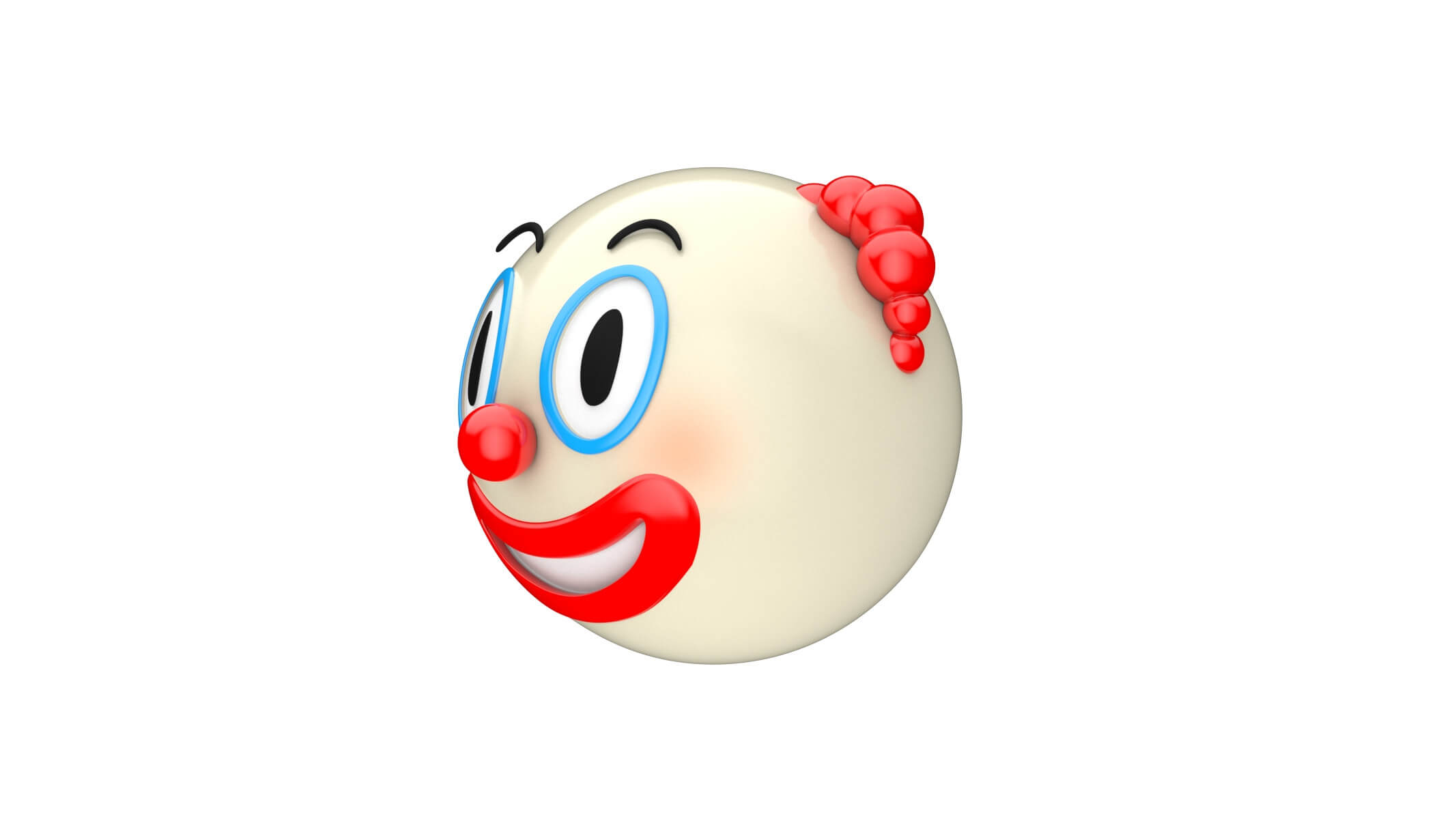 Apple Clown Face - 3D Model by frezzy