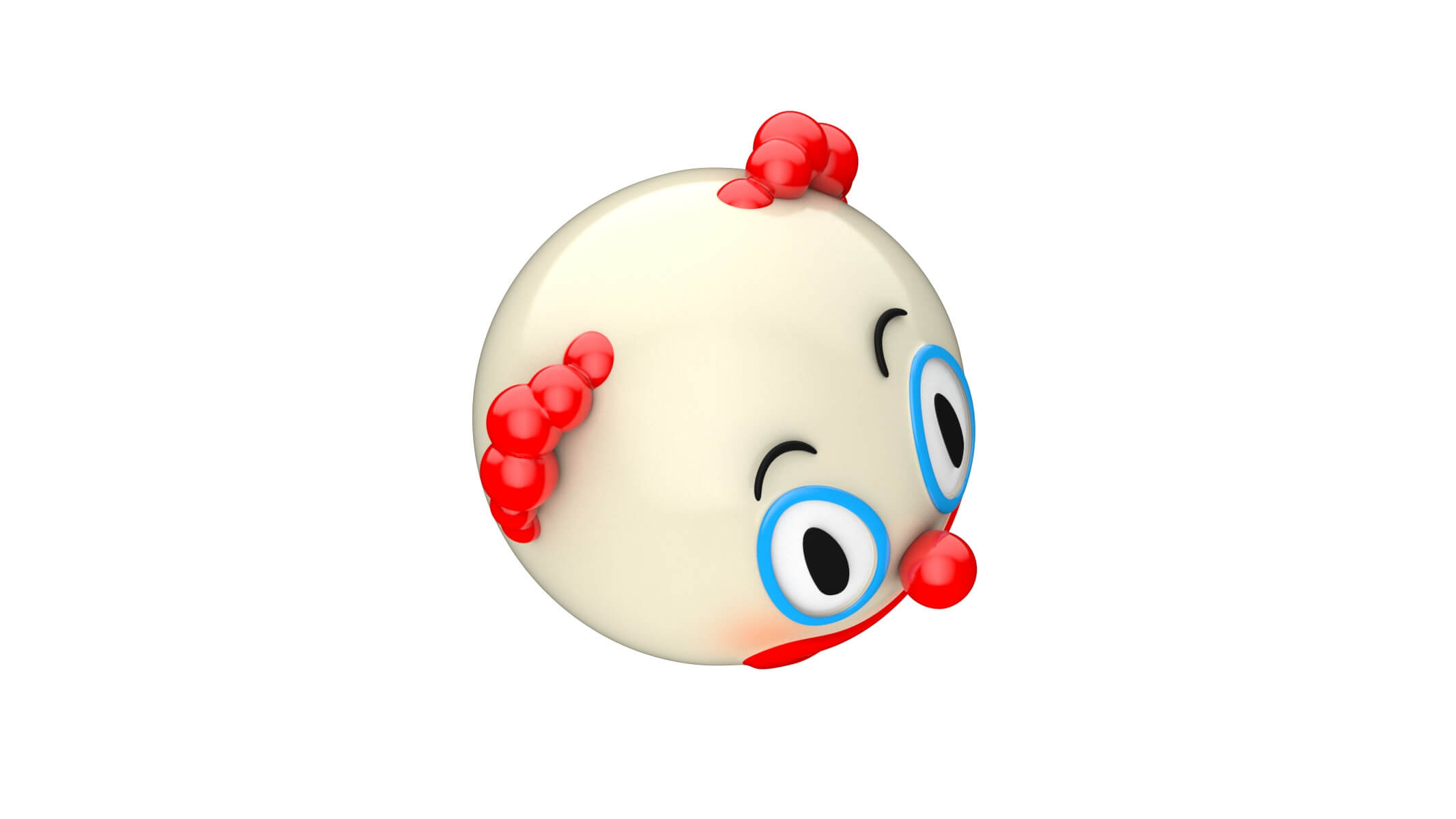 Apple Clown Face - 3D Model by frezzy