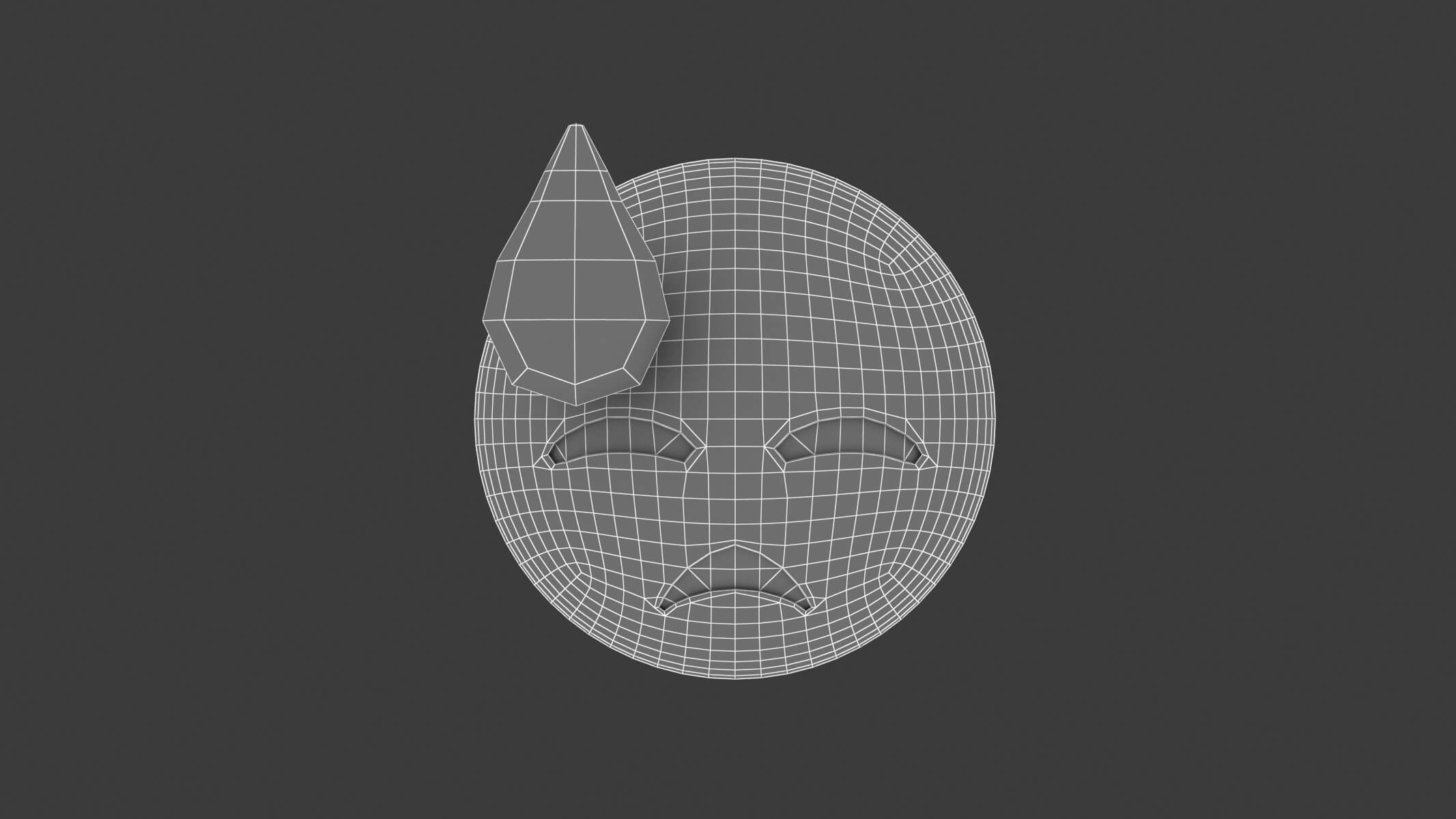 Downcast Face With Sweat - 3D Model by frezzy