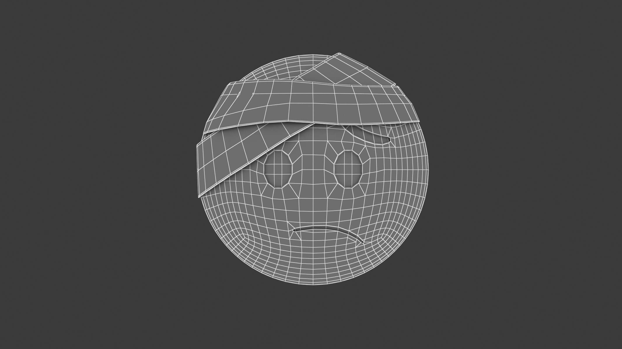 Face With Head Bandage - 3D Model by frezzy