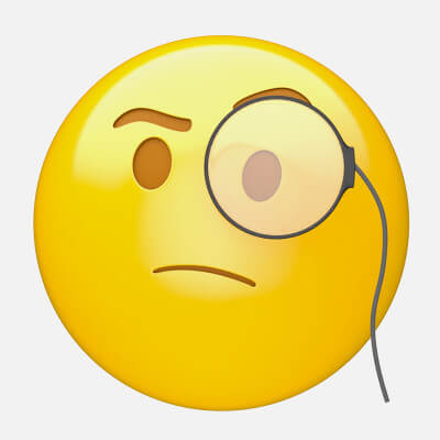 Face With Monocle - 3D Model by frezzy