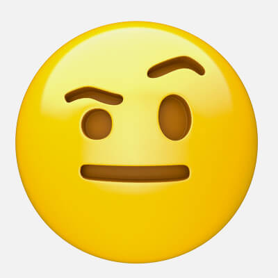 Face With Raised Eyebrow - 3D Model by frezzy