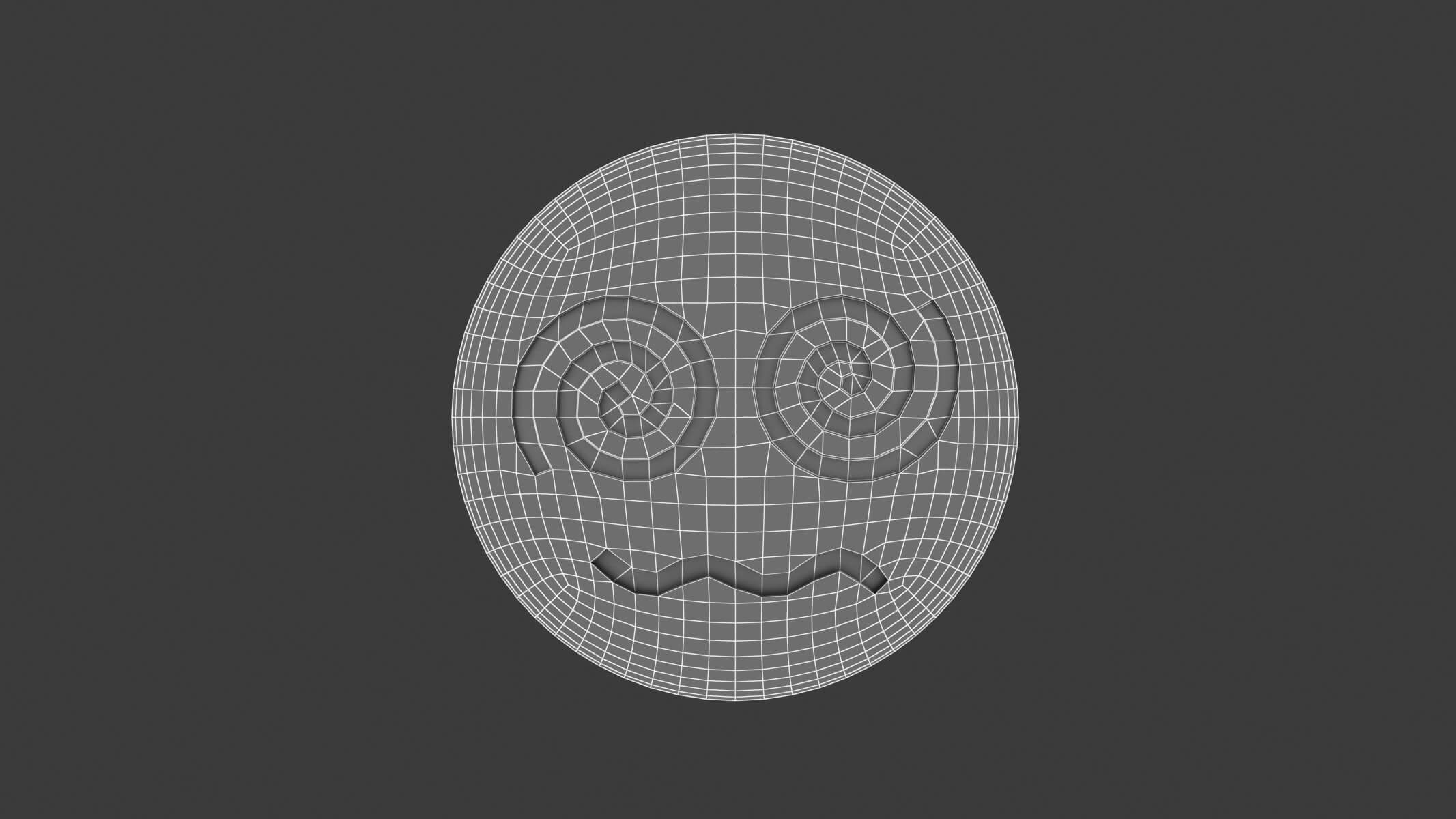 Face With Spiral Eyes - 3D Model by frezzy