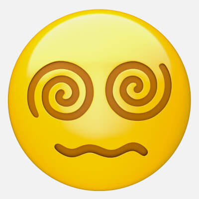 Face With Spiral Eyes - 3D Model by frezzy