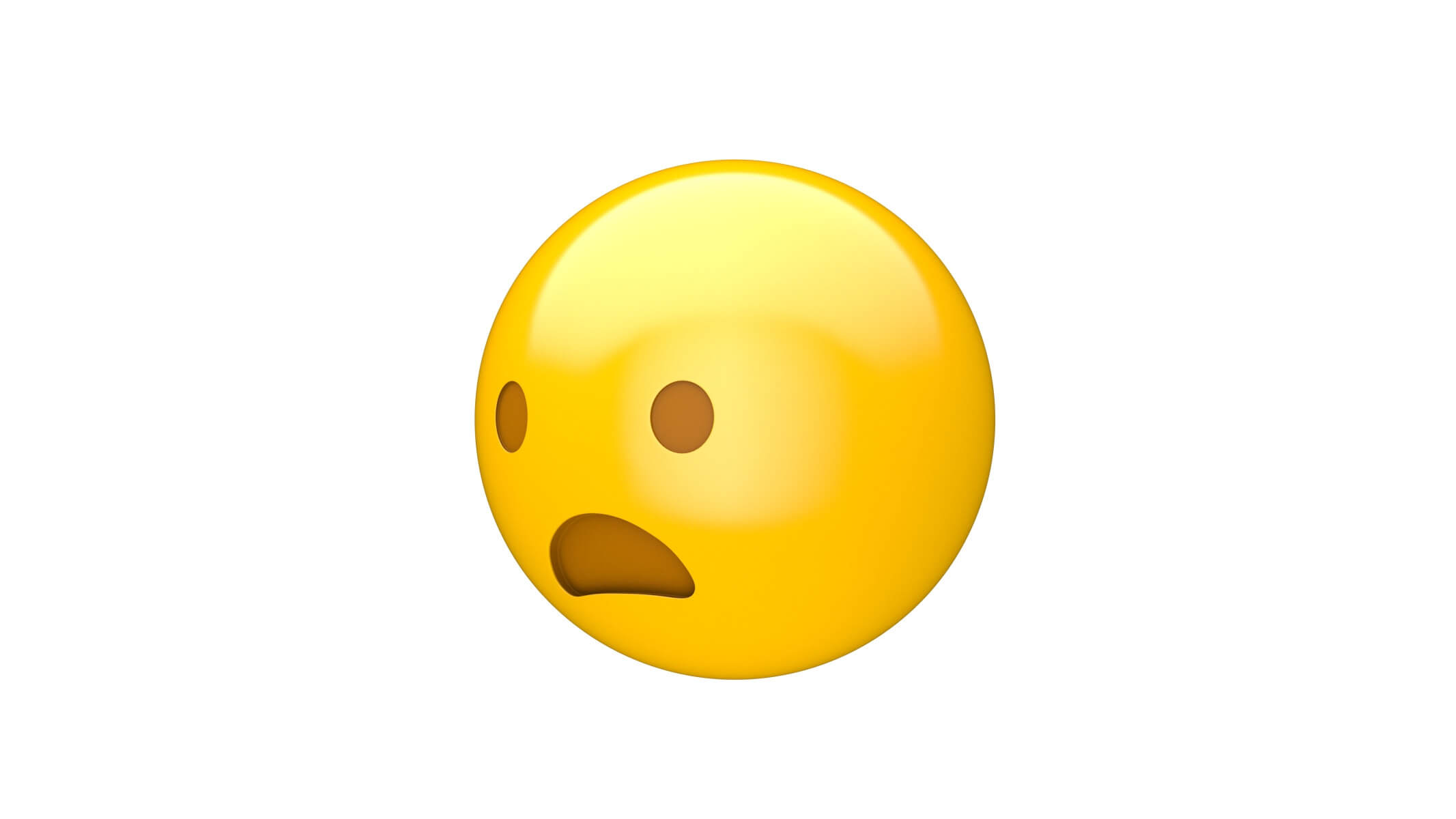 Frowning Face With Open Mouth - 3D Model by frezzy
