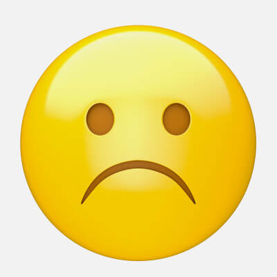 Frowning Face - 3D Model by frezzy