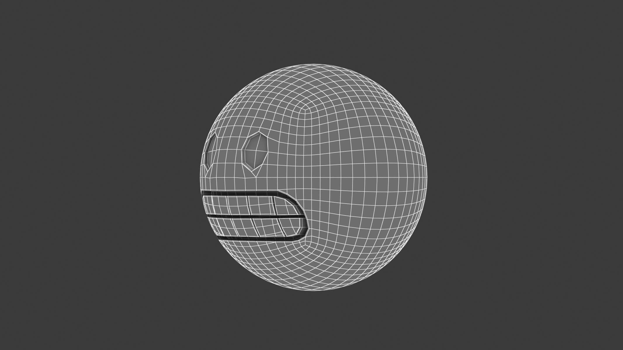 Grimacing Face - 3D Model by frezzy