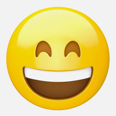 Grinning Face With Smiling Eyes - 3D Model by frezzy