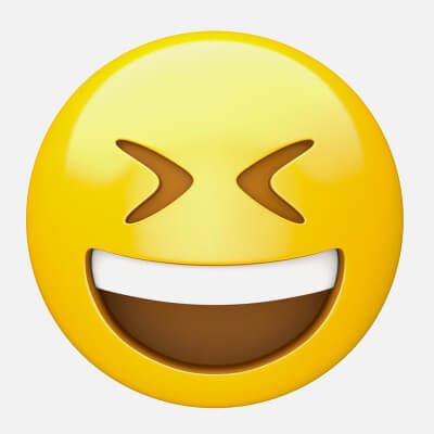 Grinning Squinting Face - 3D Model by frezzy