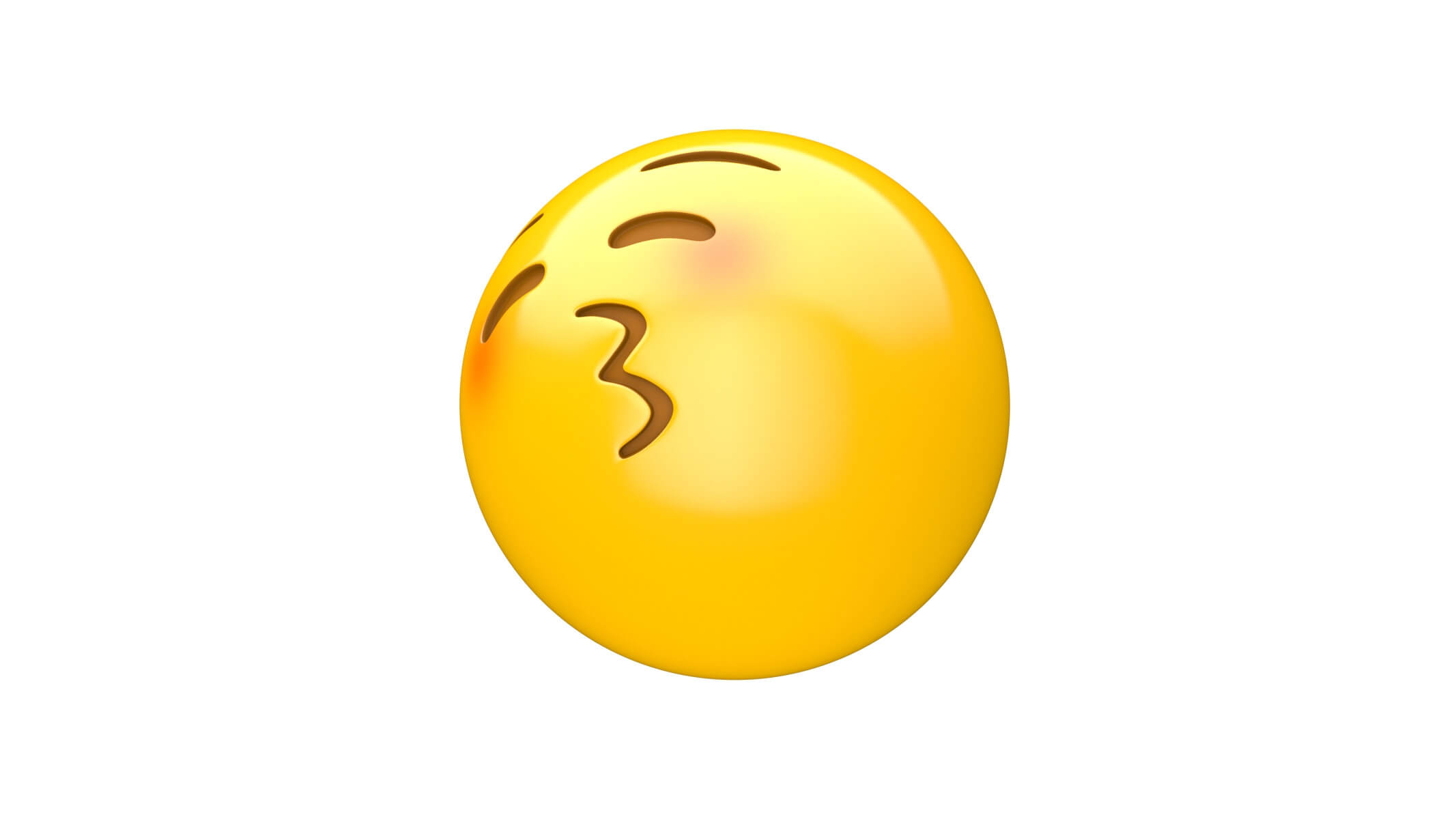 Kissing Face With Closed Eyes - 3D Model by frezzy