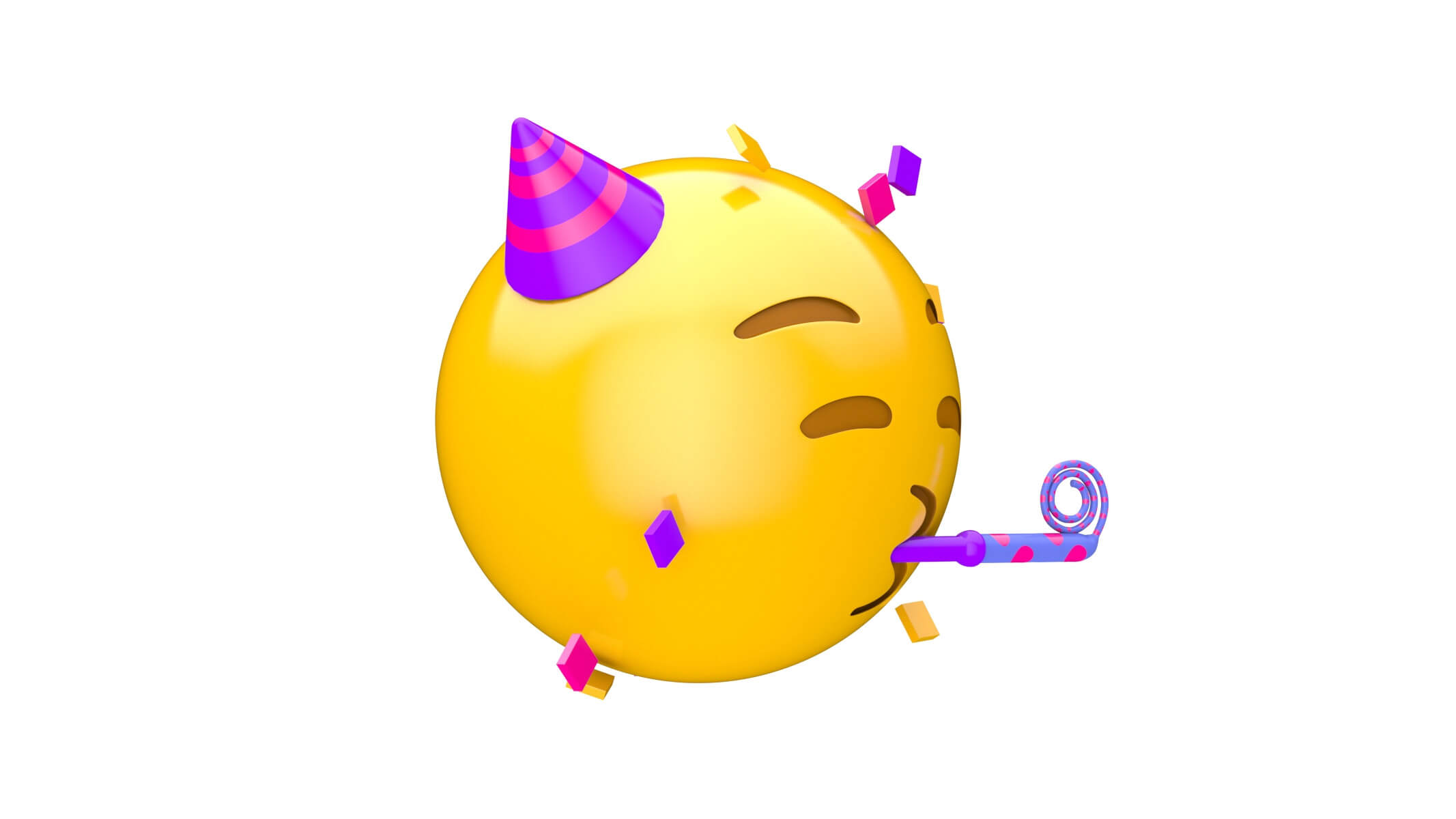 Partying Face - 3D Model by frezzy