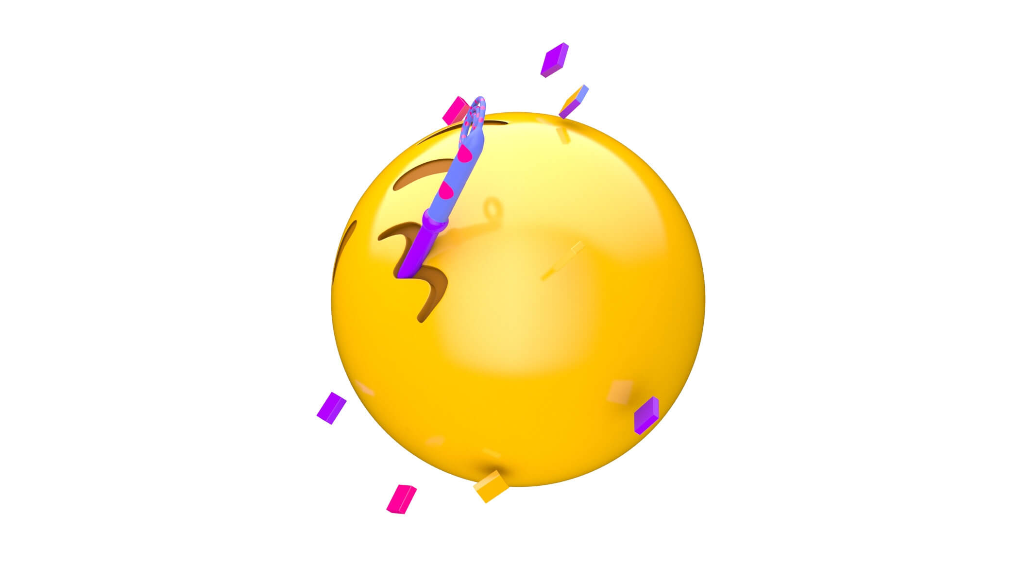 Partying Face - 3D Model by frezzy