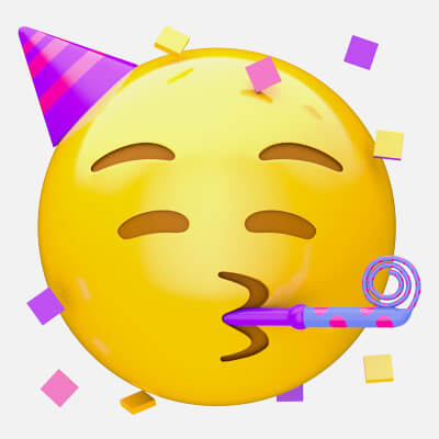 Partying Face - 3D Model by frezzy