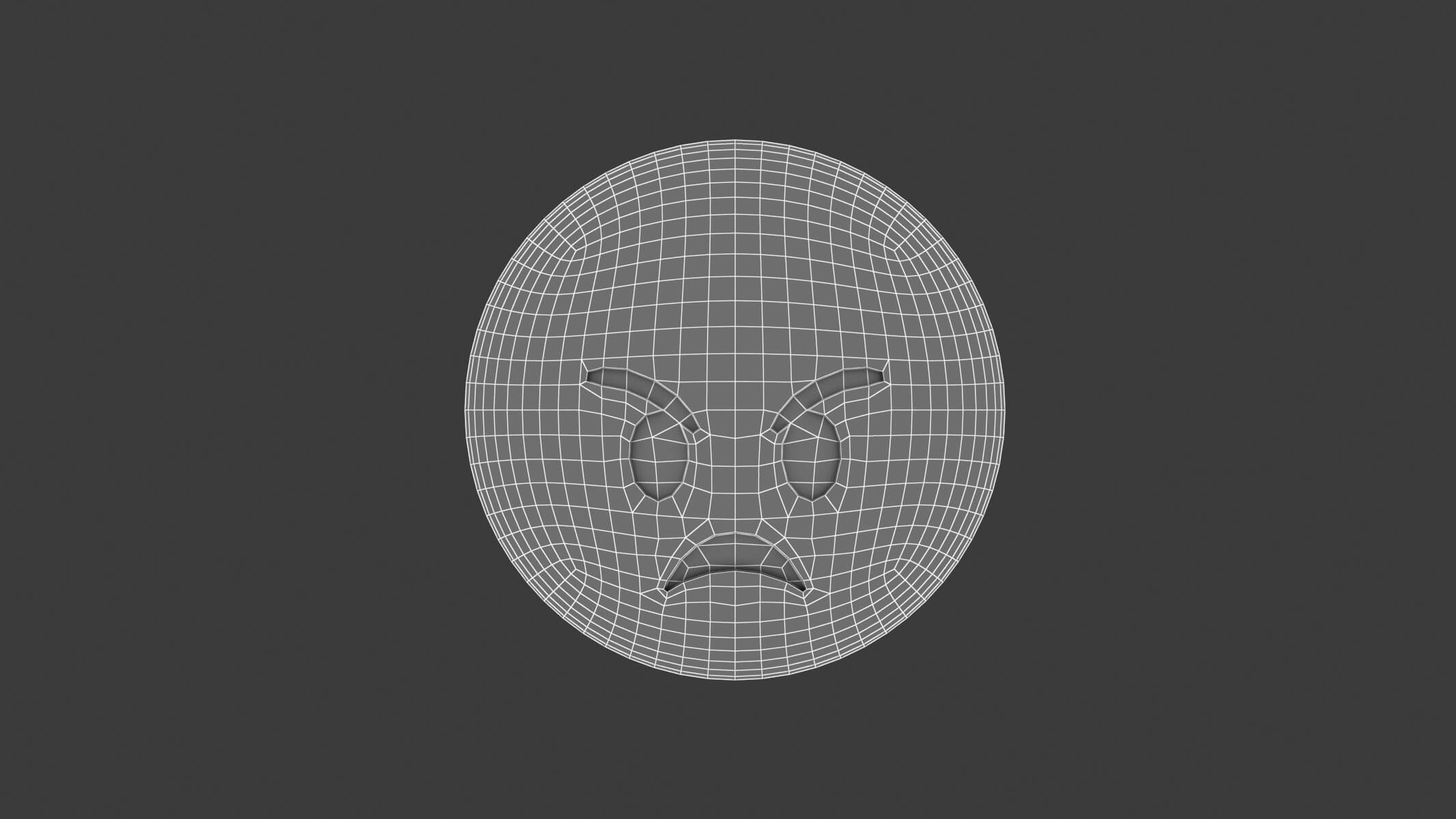 Apple Pouting Face - 3D Model by frezzy