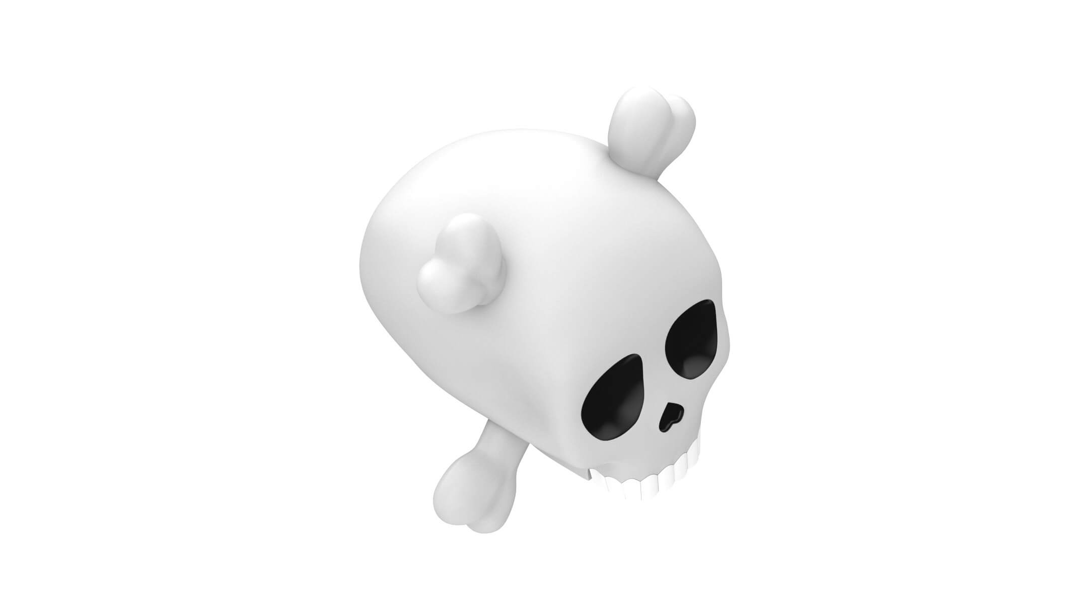 Apple Skull and Crossbones - 3D Model by frezzy
