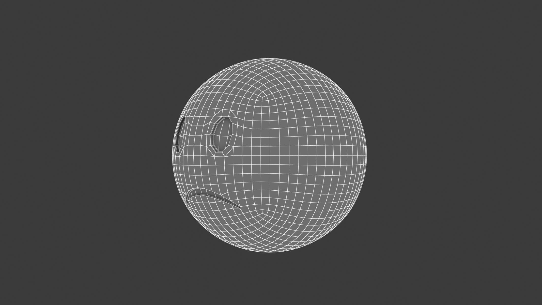 Slightly Frowning Face - 3D Model by frezzy