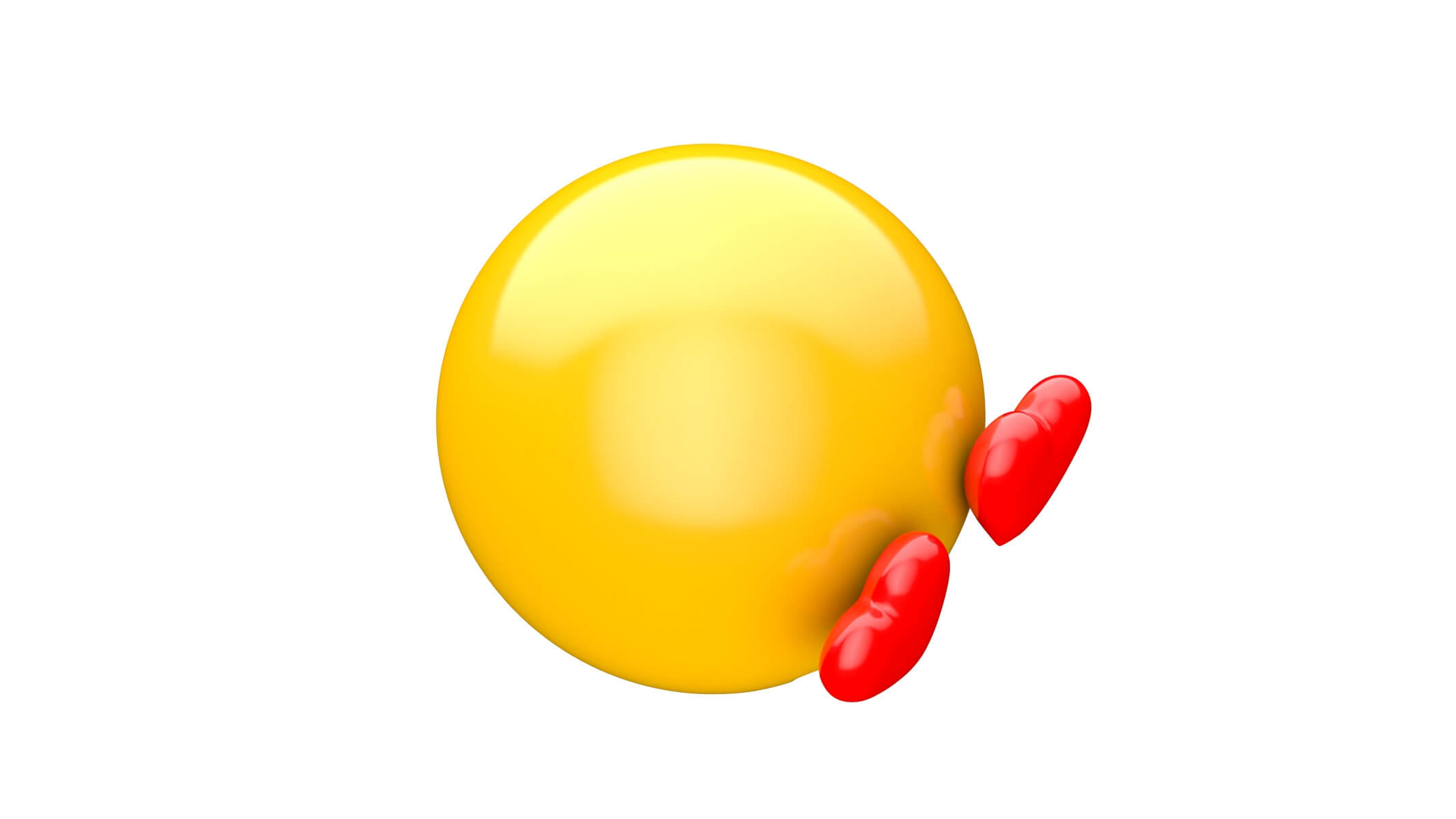 Smiling Face With Heart-eyes 3D Model by frezzy