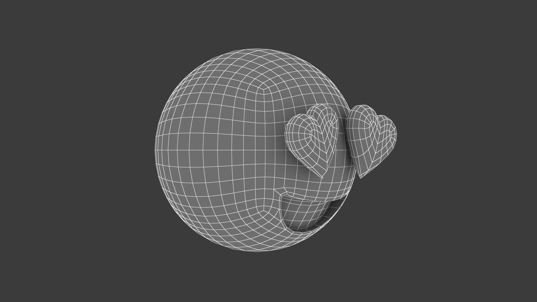 Smiling Face With Heart-eyes 3D Model by frezzy