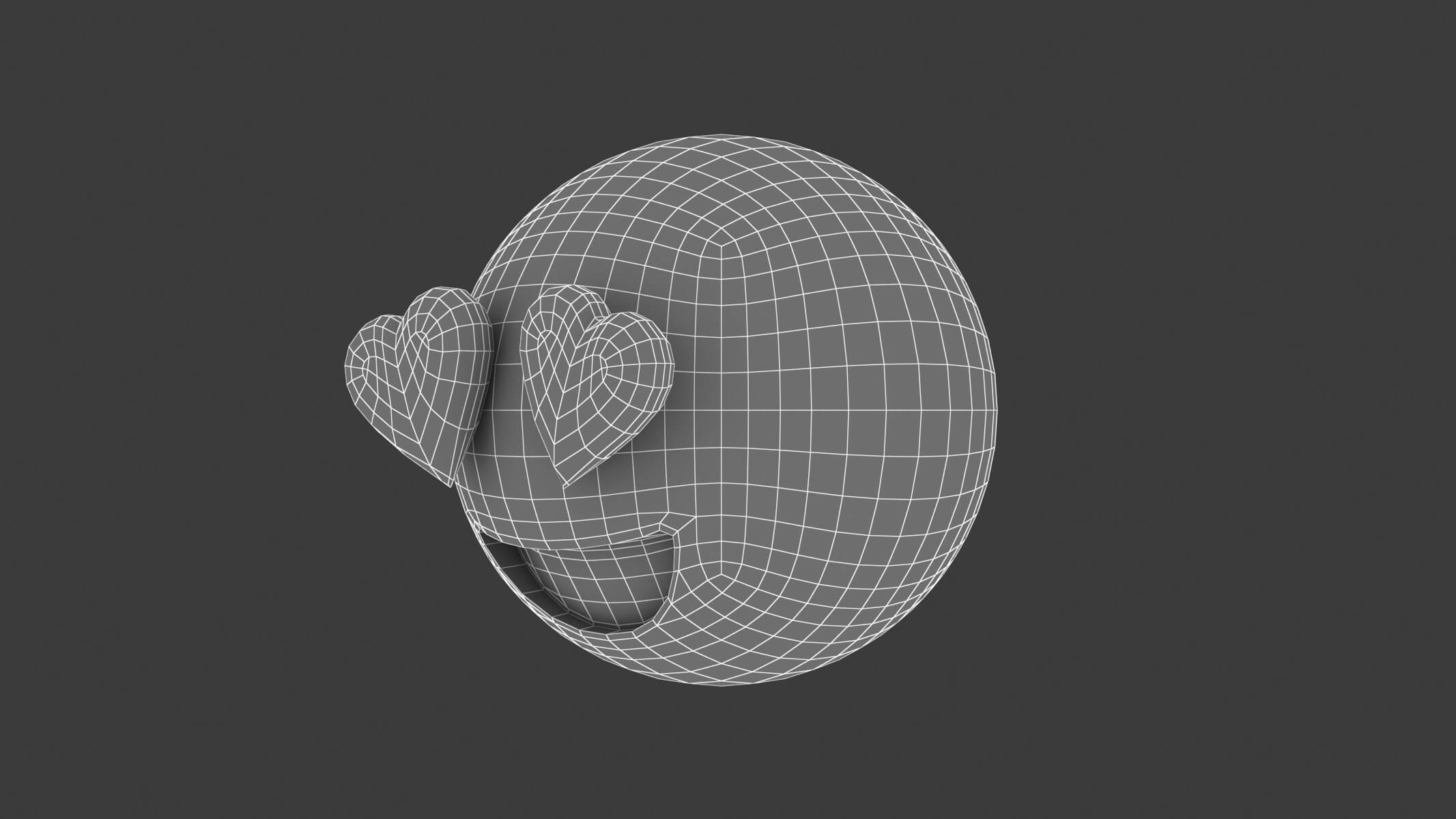 Smiling Face With Heart-eyes 3D Model by frezzy