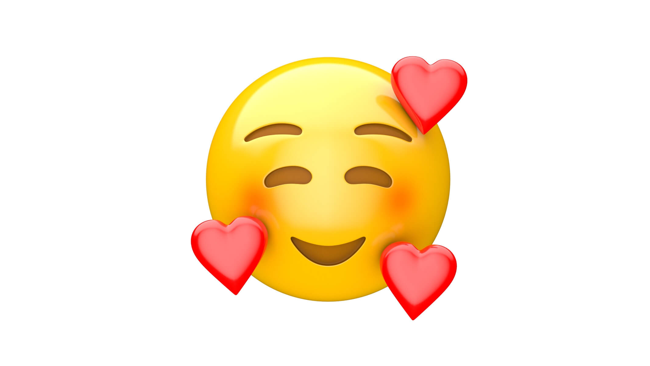 Smiling Face With Hearts - 3D Model by frezzy