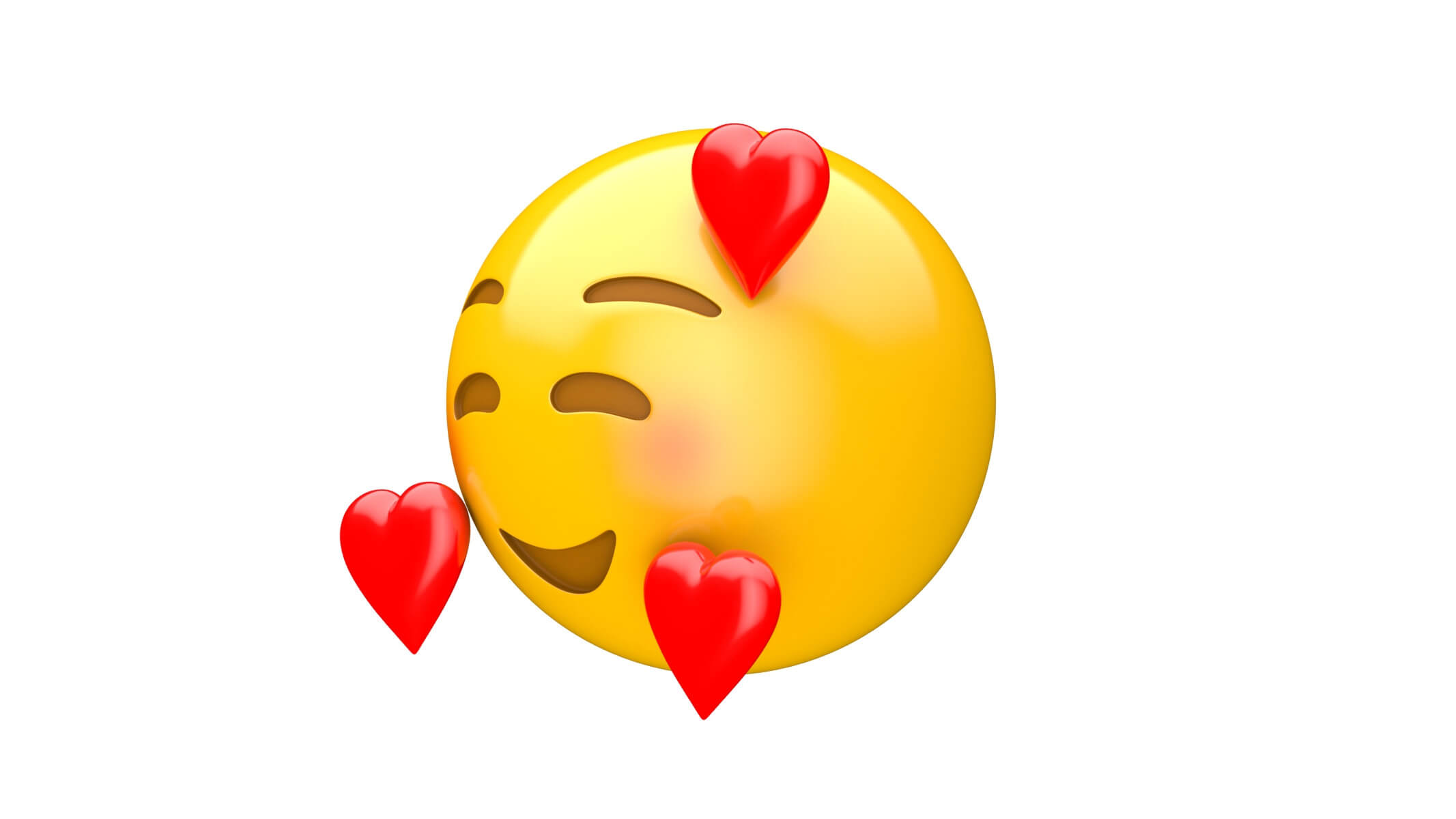 Smiling Face With Hearts - 3D Model by frezzy