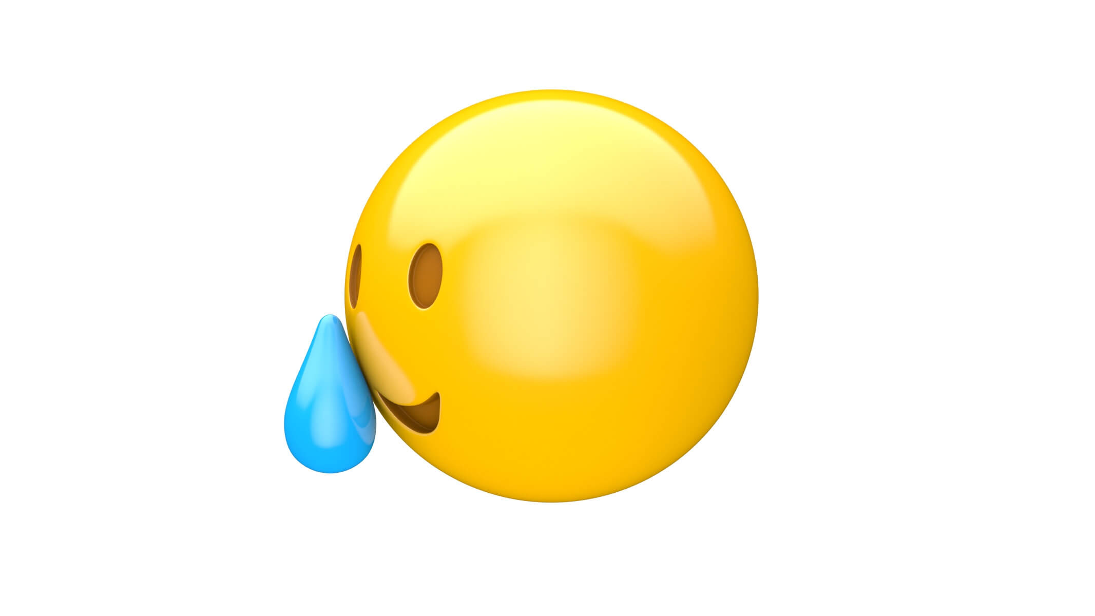 Smiling Face With Tear - 3D Model by frezzy