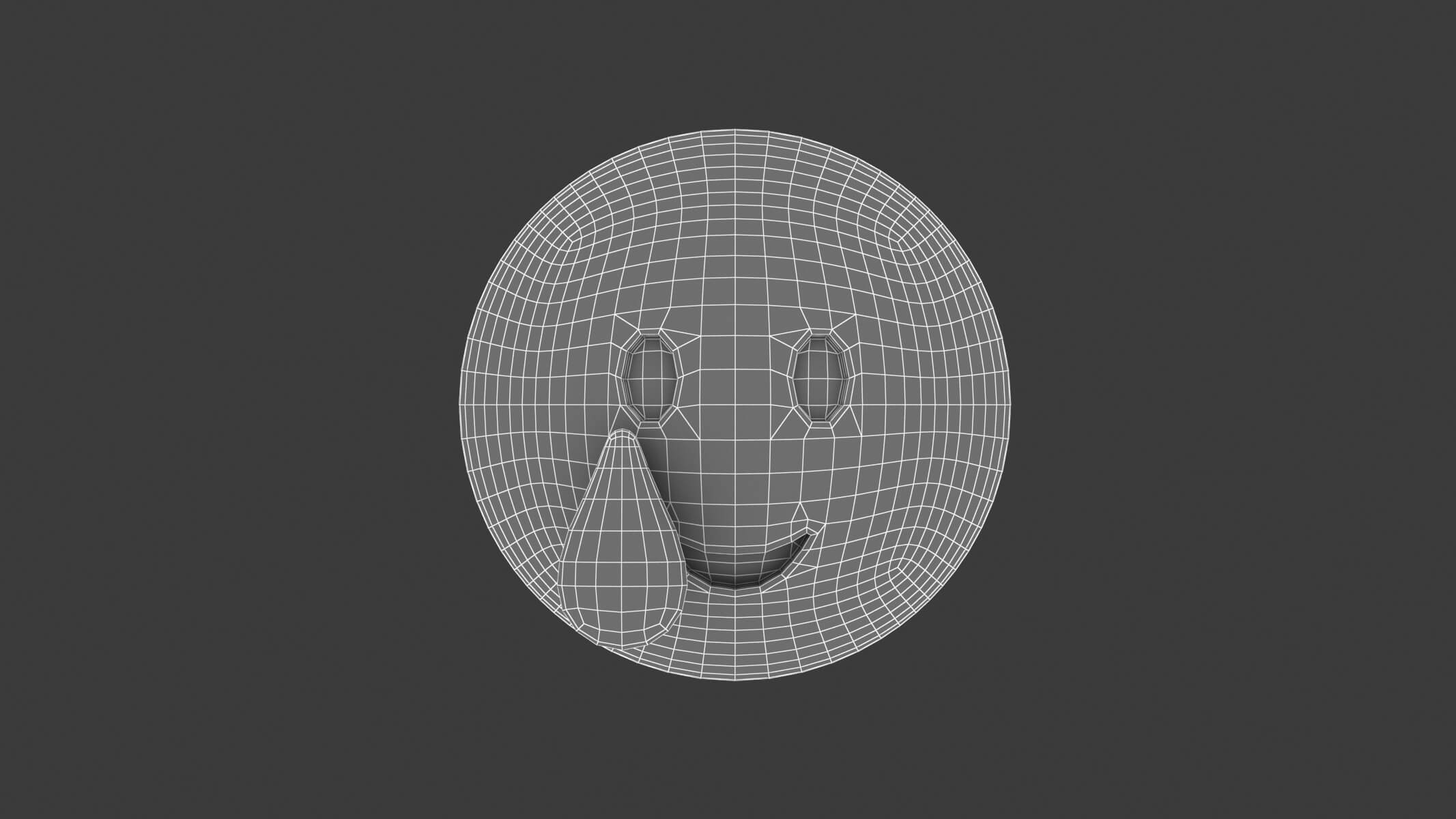 Smiling Face With Tear - 3D Model by frezzy