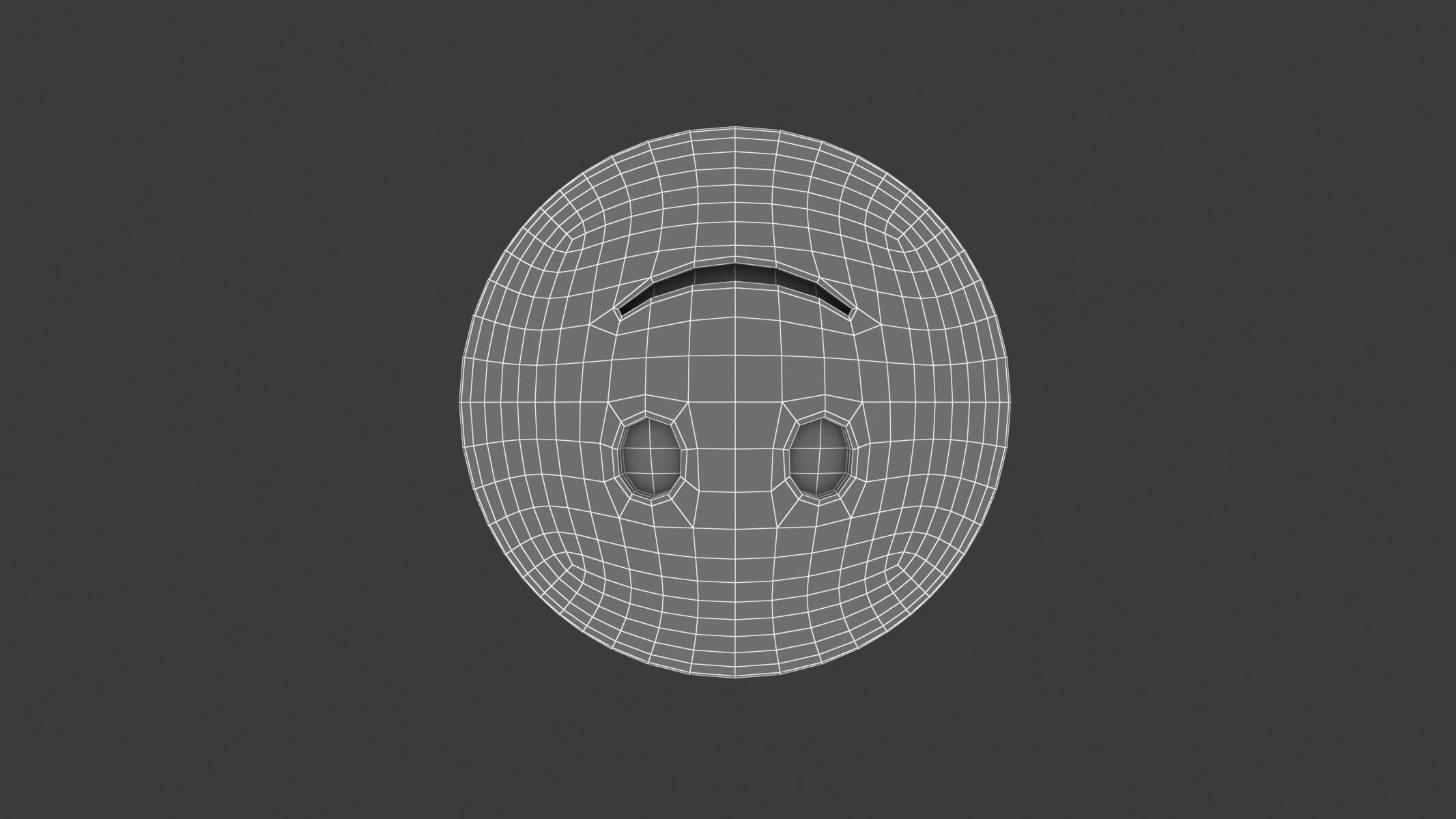 Upside-down Face 3D Model by frezzy