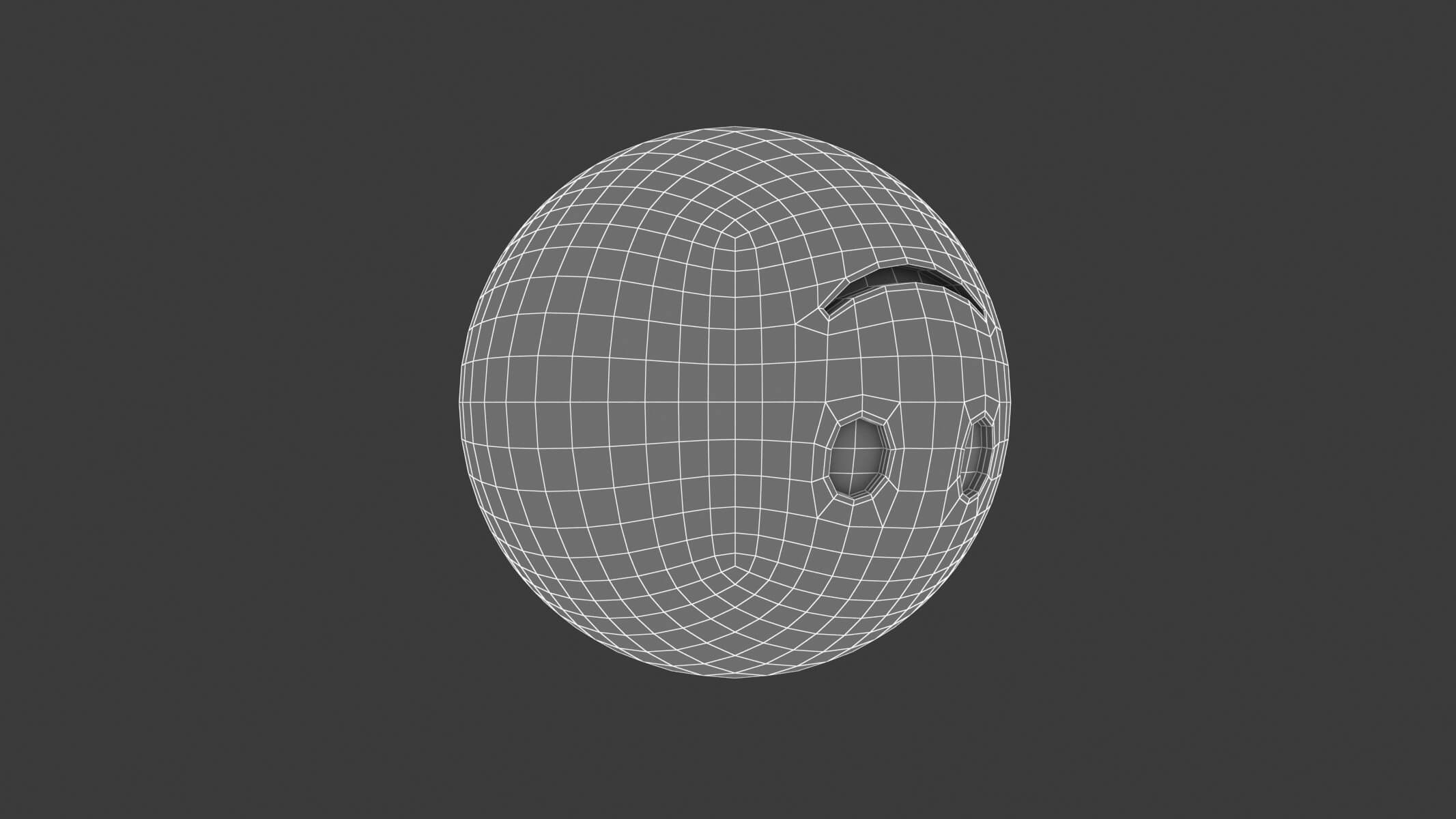 Upside-down Face 3D Model by frezzy