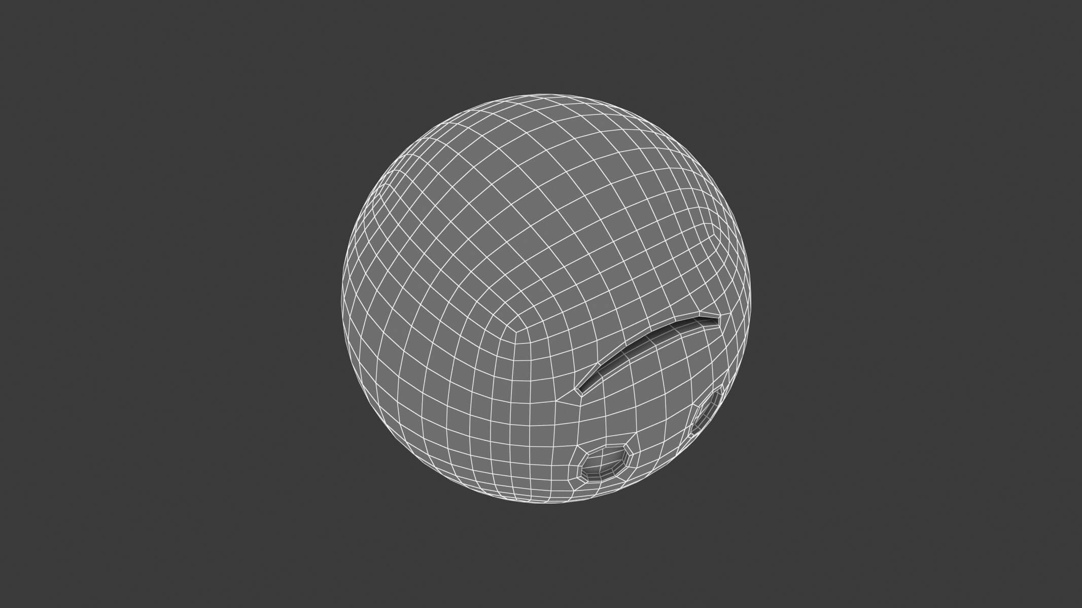 Upside-down Face 3D Model by frezzy