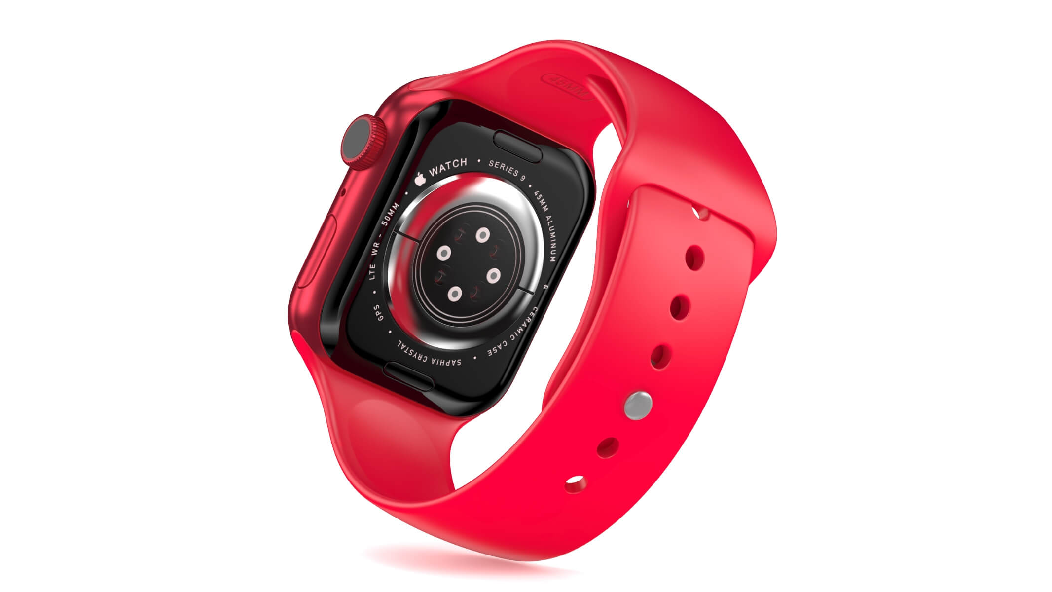 Apple Watch Series 9 Aluminum Red - 3D Model by frezzy