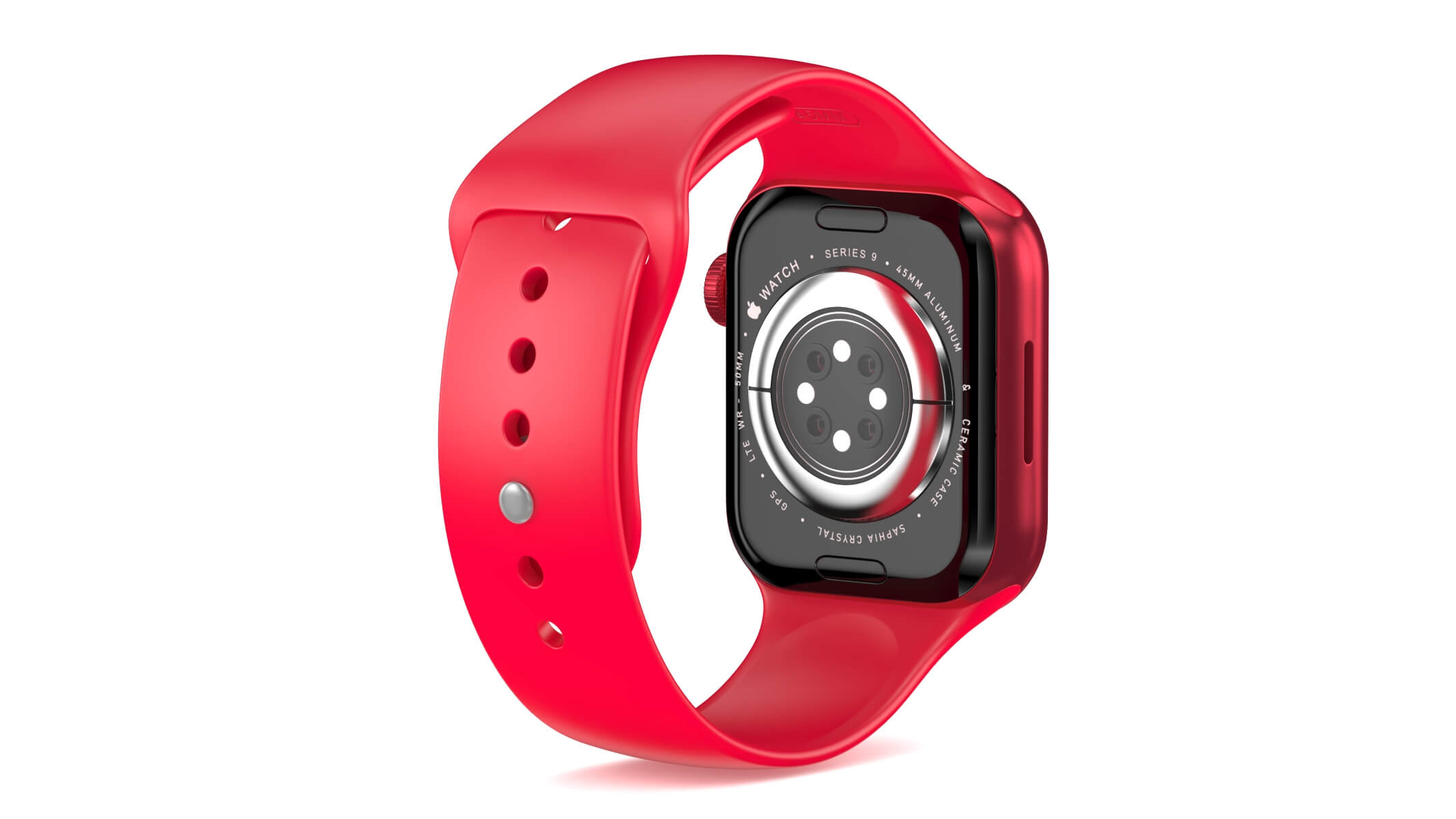 Apple Watch Series 9 Aluminum Red - 3D Model by frezzy