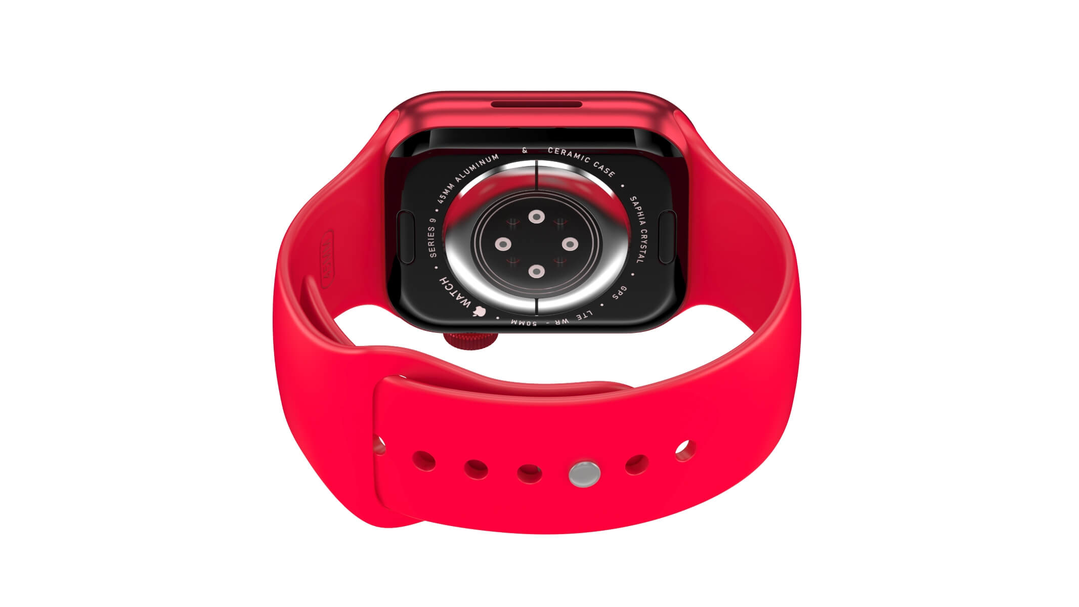 Apple Watch Series 9 Aluminum Red - 3D Model by frezzy