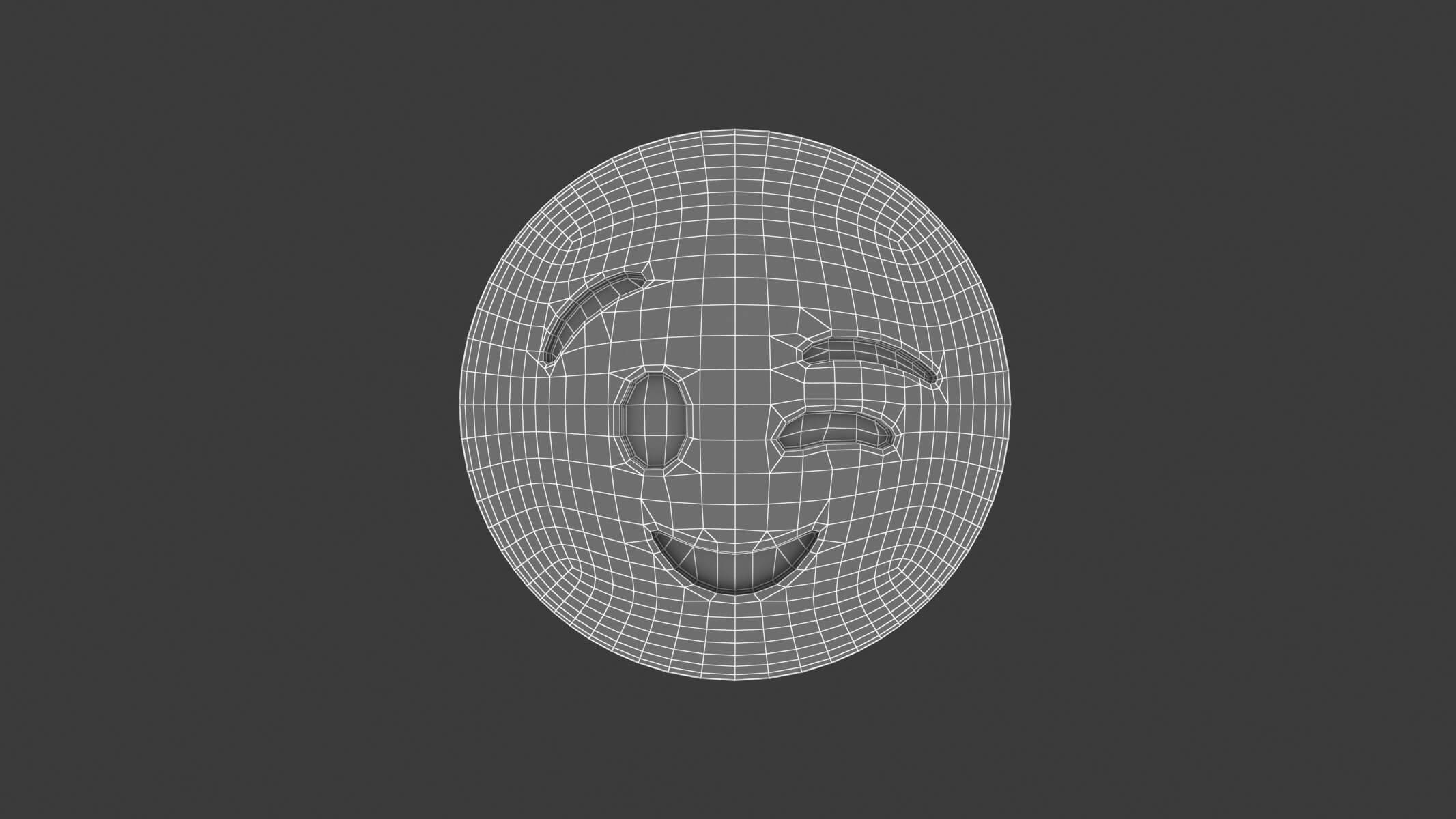 Winking Face - 3D Model by frezzy